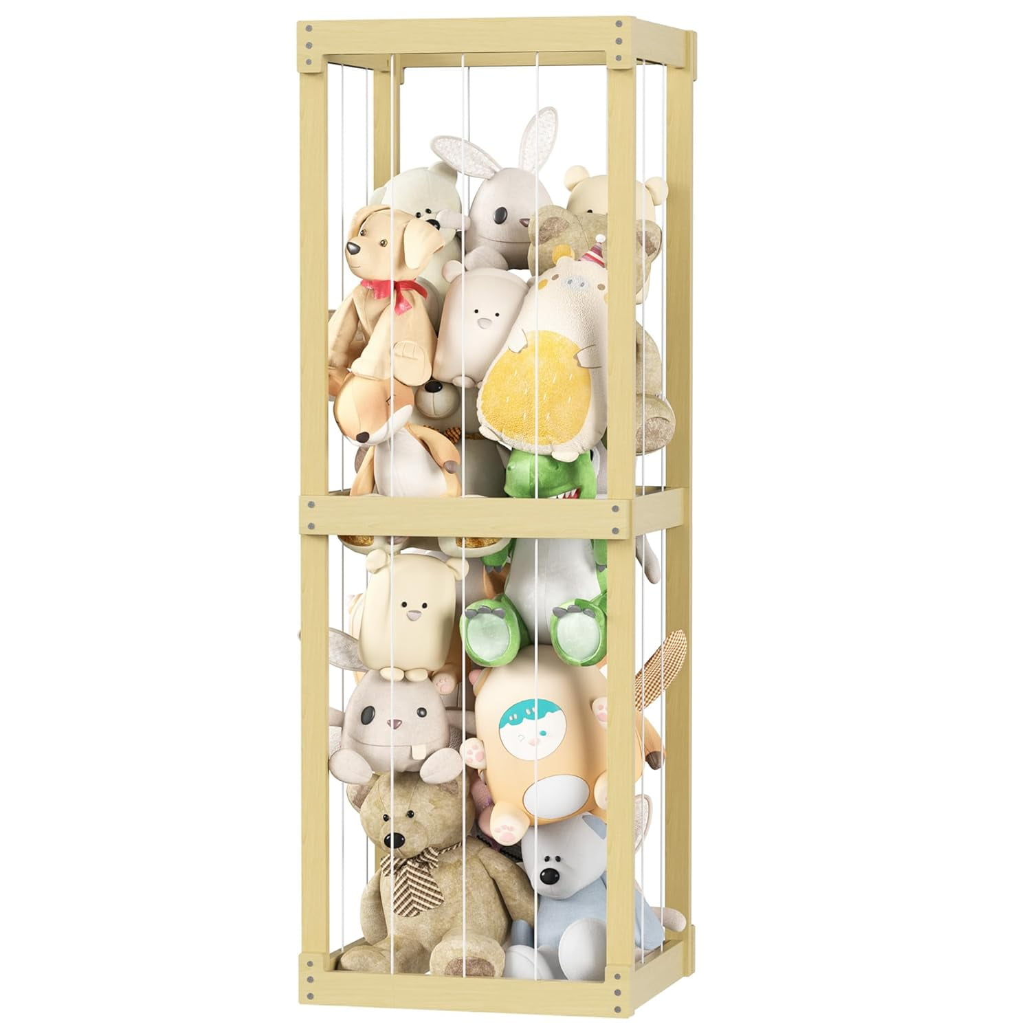 Peekabu Extra Large Stuffed Toy Storage, Stuffed Animal Holder Wooden ...