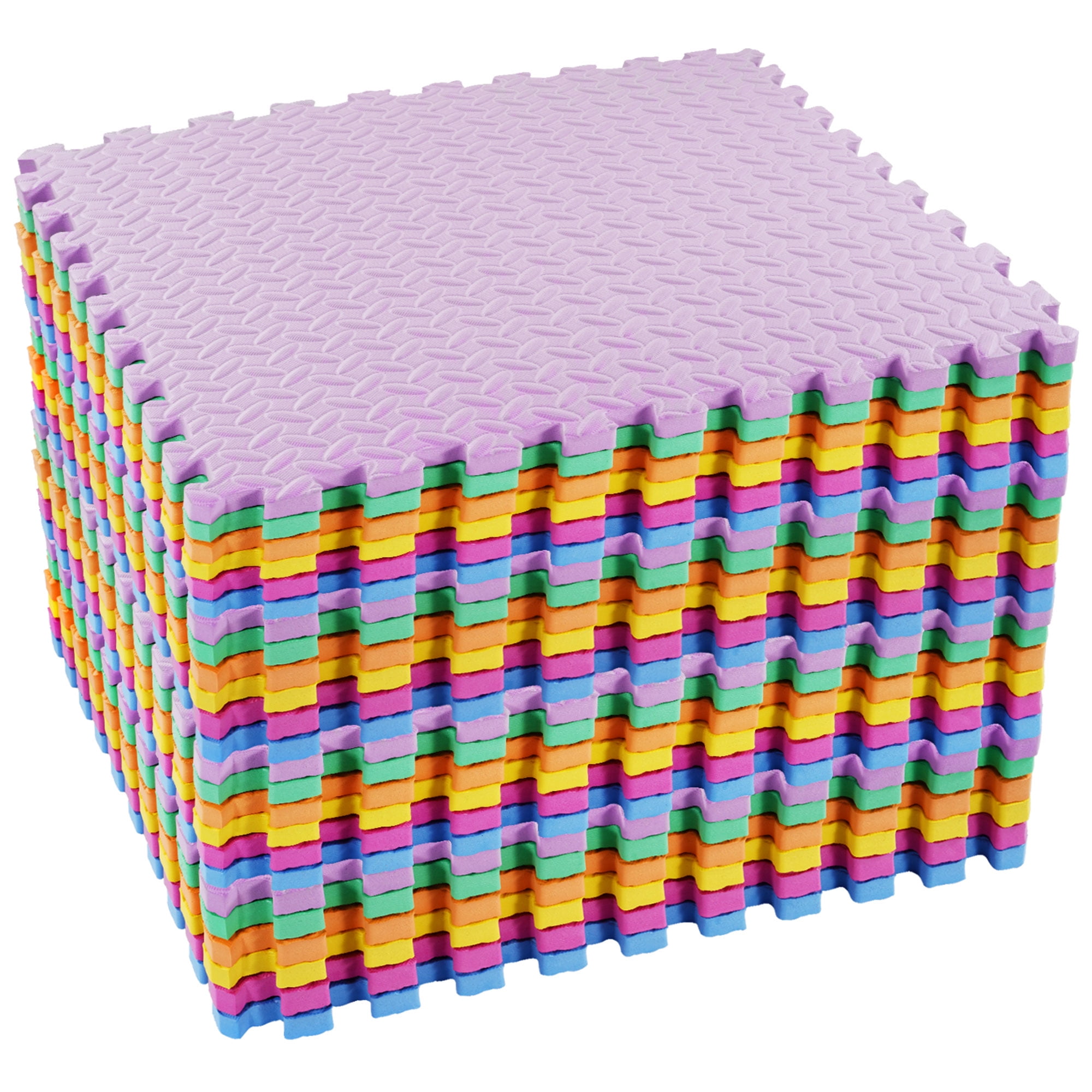 BalanceFrom Home Gym 96 SqFt Interlocking EVA Foam Exercise Mat Tiles ...