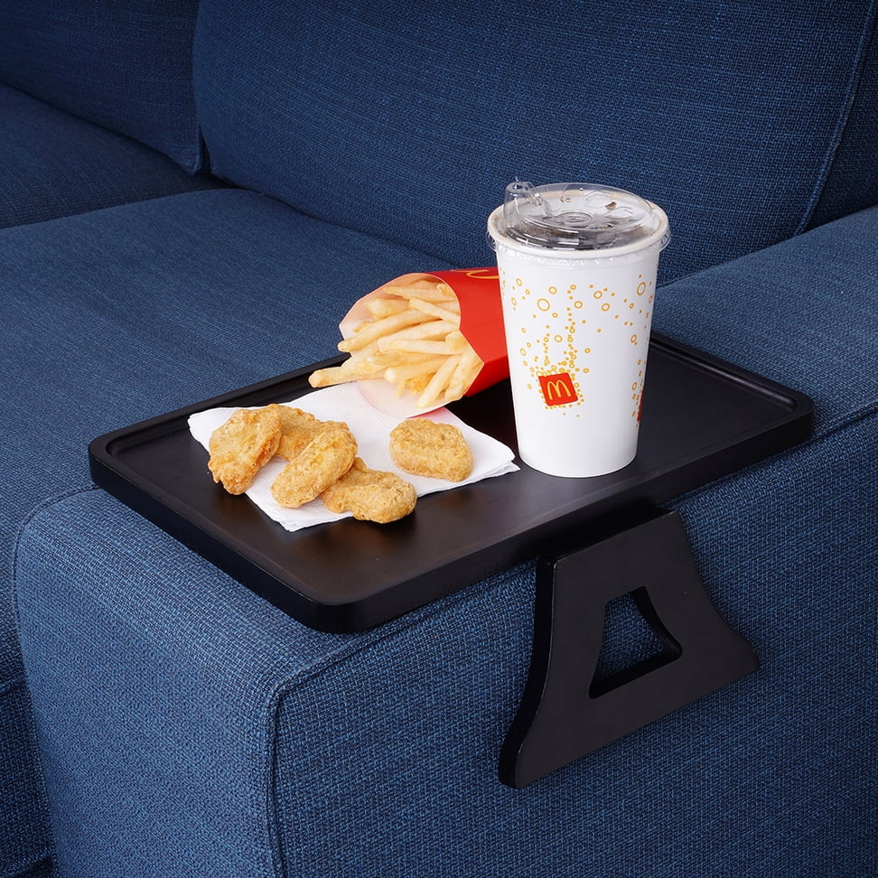 BalanceFrom Foldable Couch Arm Tray Table – Clip-On Sofa Armrest Table ...
