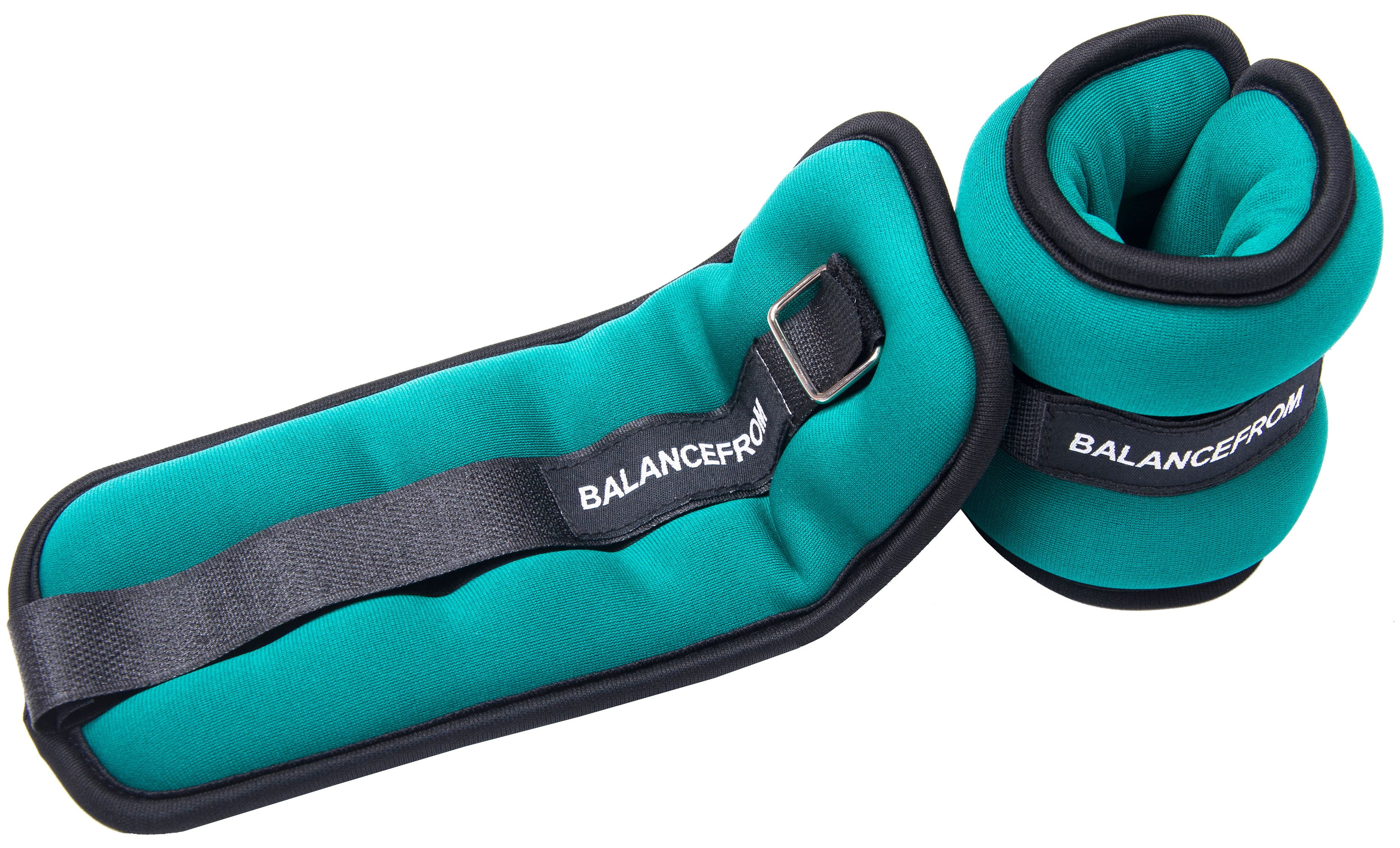 BalanceFrom Adjustable Ankle Wrist Arm Leg Weights, 1.5 lbs Pair for Exercise Benefits & Workout ...
