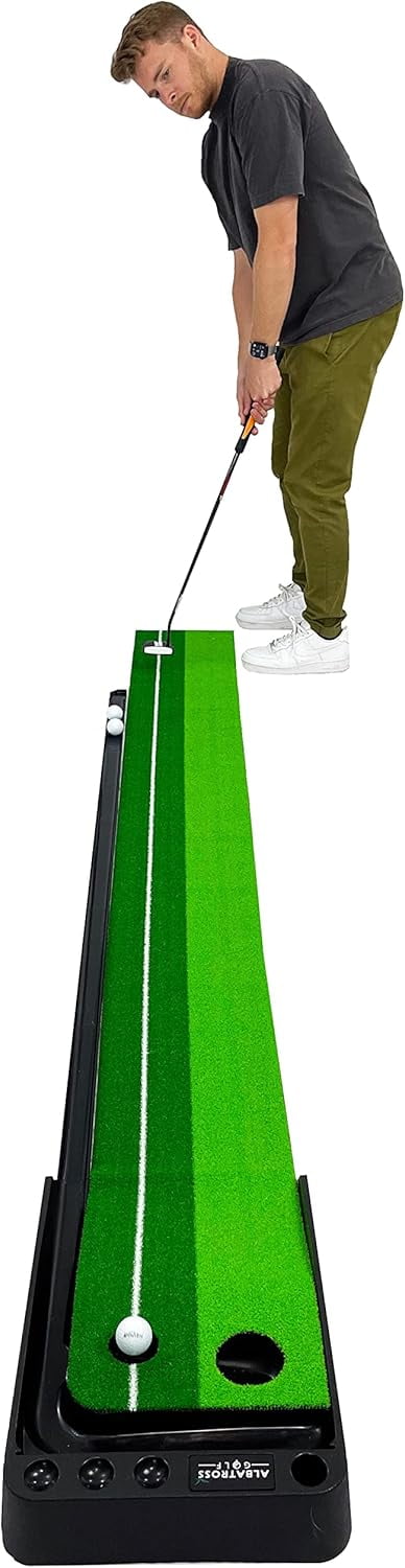 BalanceFrom Indoor Golf Practice Set，with Auto Ball Return，3 Golf Balls ...