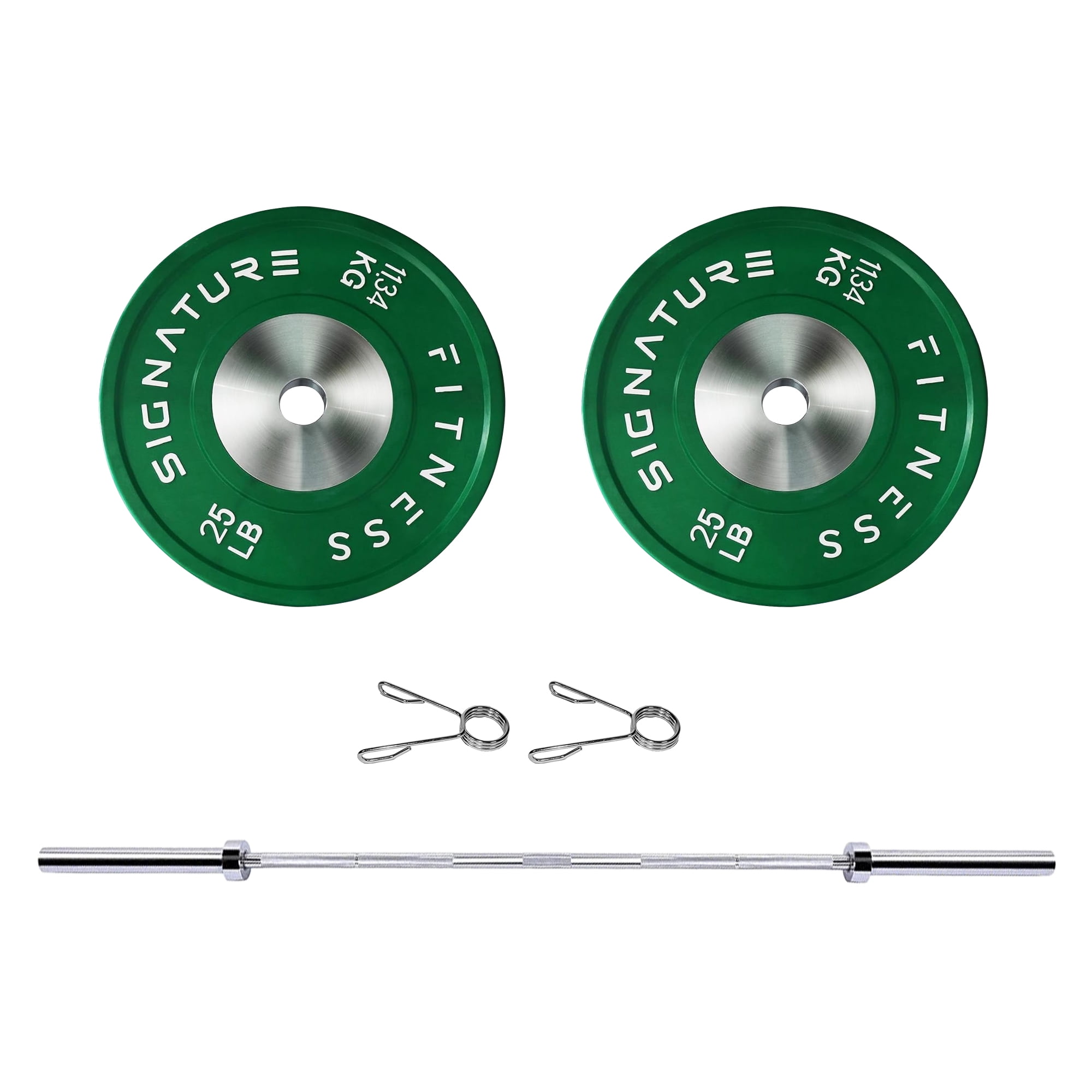 BalanceFrom Olympic Barbell Weight Set – Pair of 25/35/45/55LB Color ...