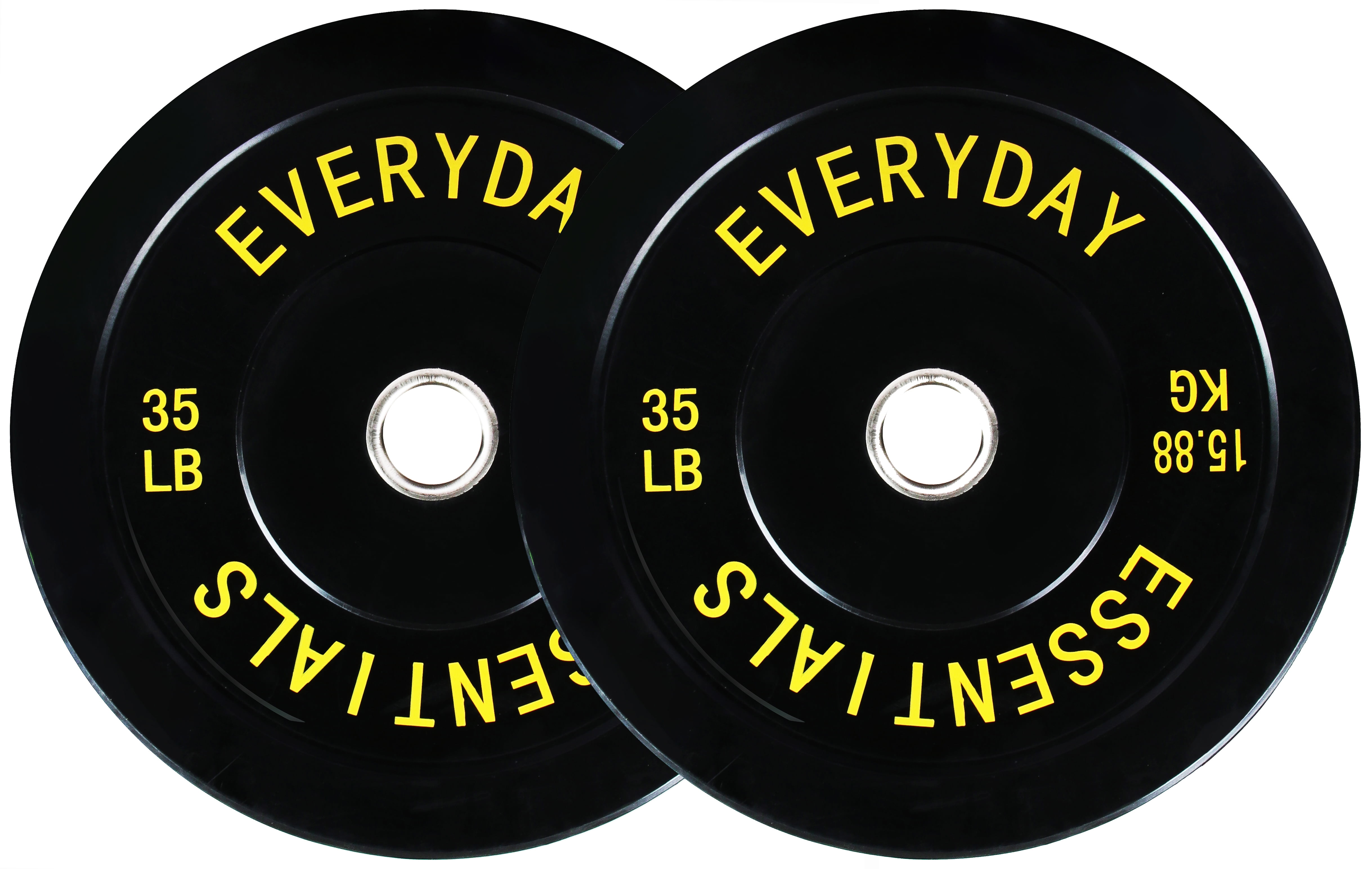 BalanceFrom Olympic Bumper Plate Weight Plate, 35 lbs Pair Black ...