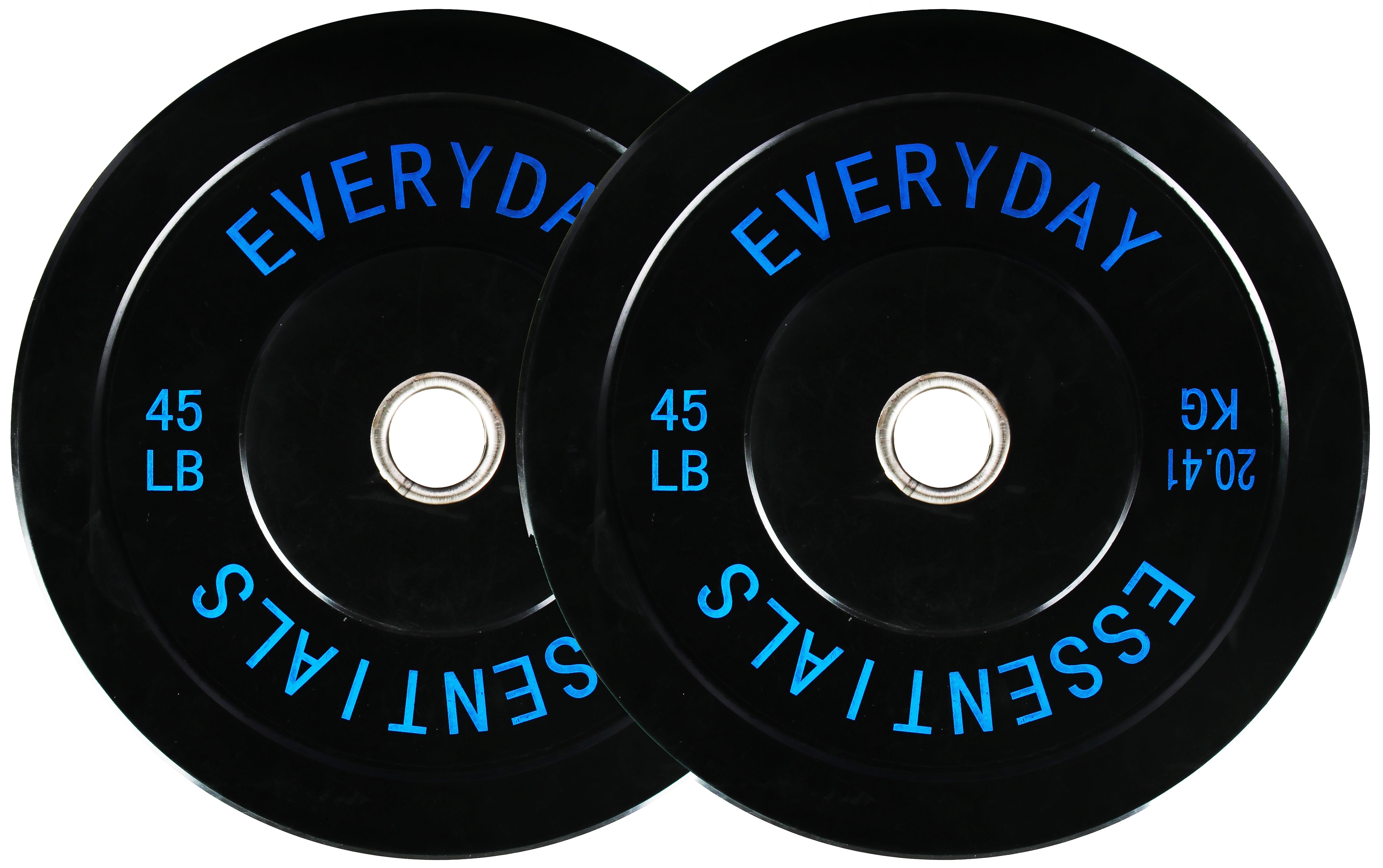 BalanceFrom Olympic Bumper Plate Weight Plate, 45 lbs Pair Black ...