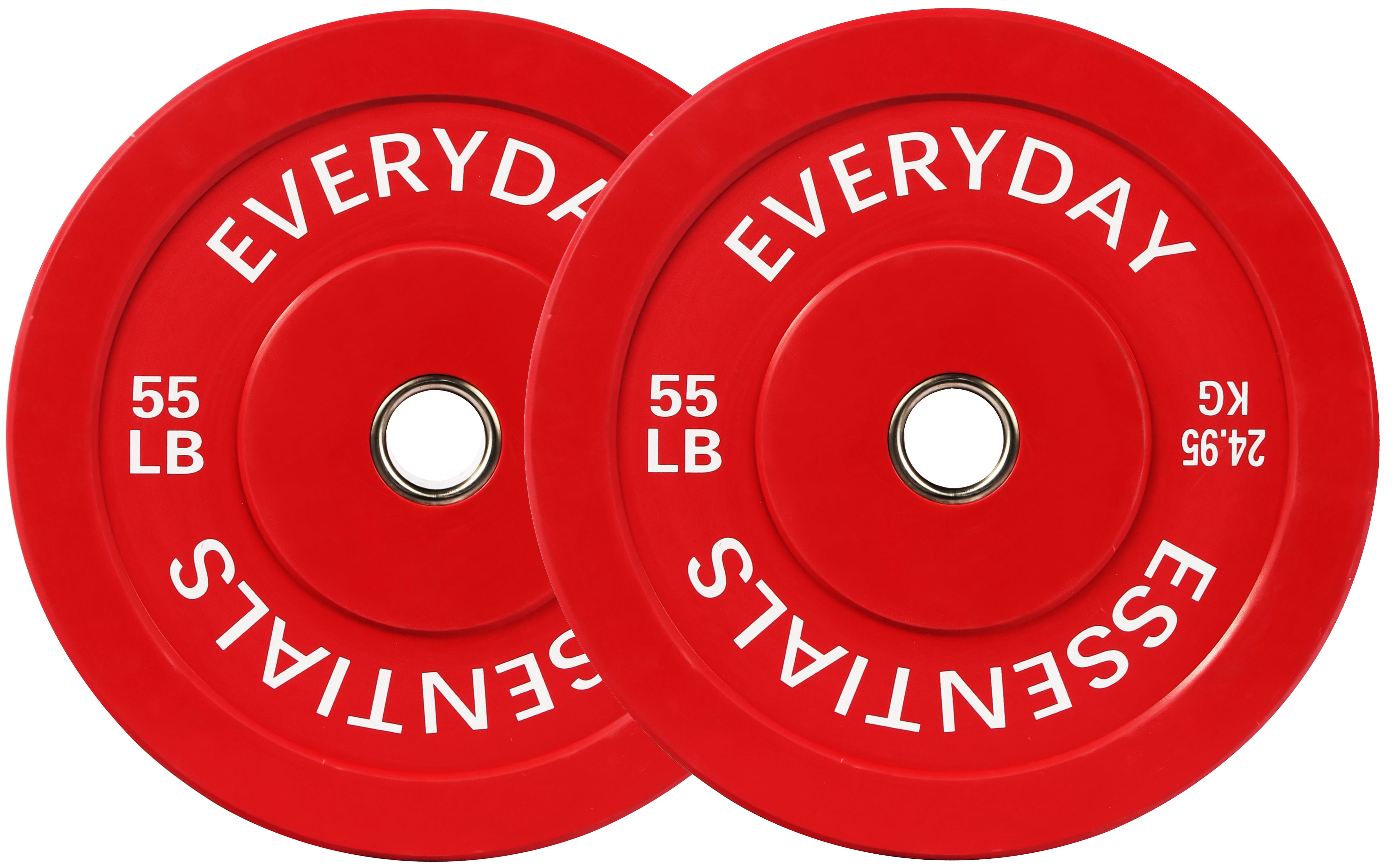 BalanceFrom Olympic Bumper Plate Weight Plate, 55 lbs Pair Color ...