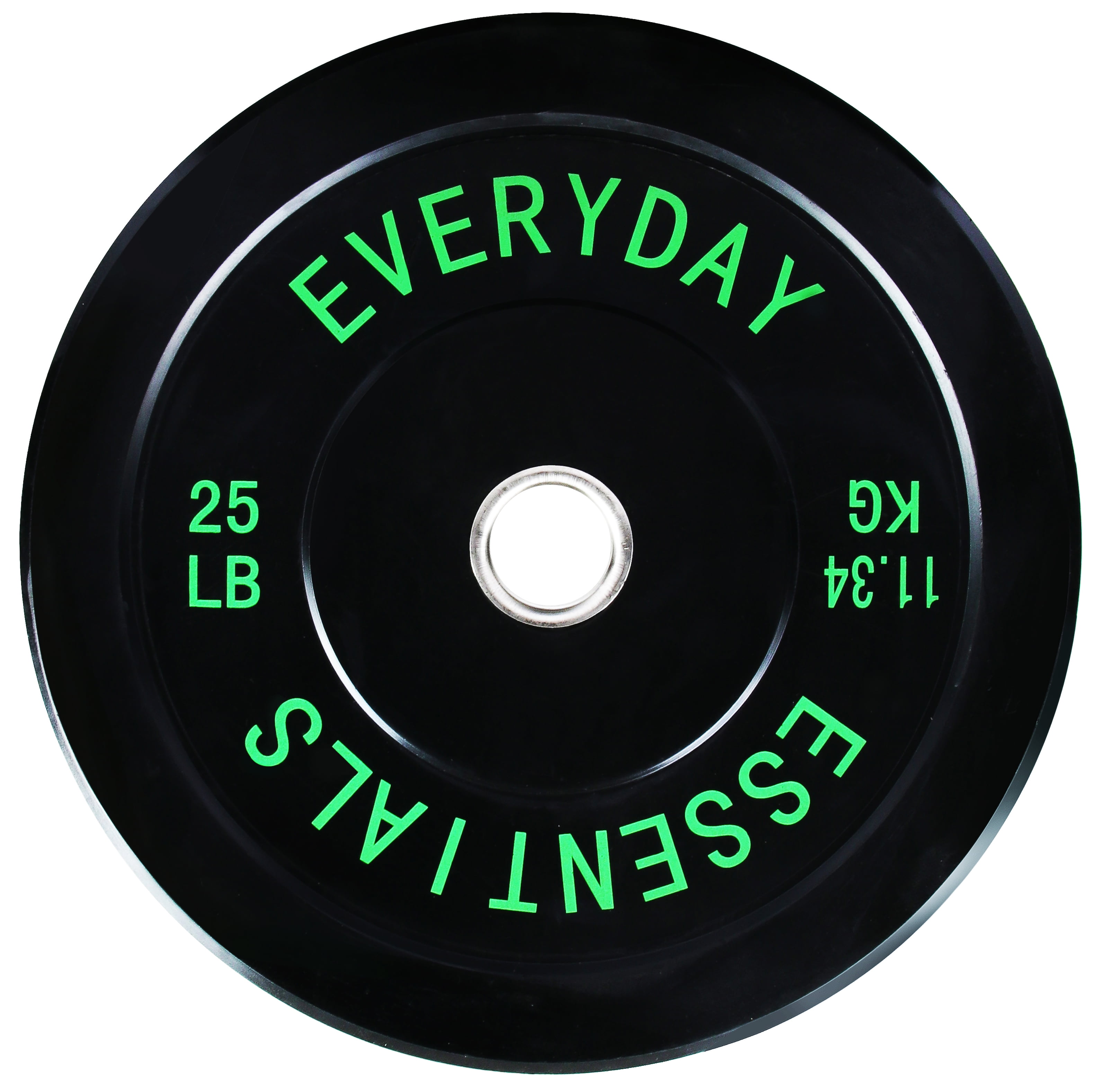 BalanceFrom Olympic Bumper Plate Weight Plate with Steel Hub, Black, 25 ...