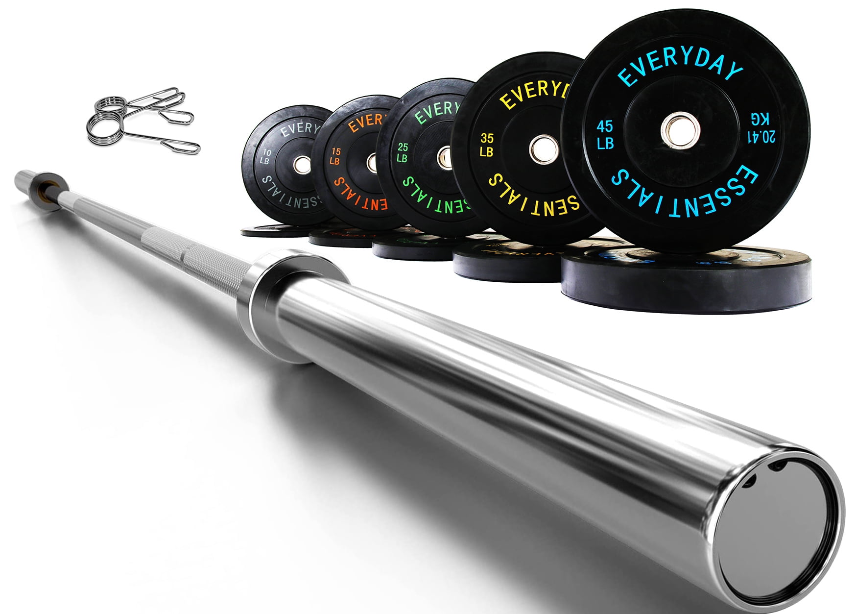 BalanceFrom Olympic Bumper Plate Weight Plate with Steel Hub, Black ...