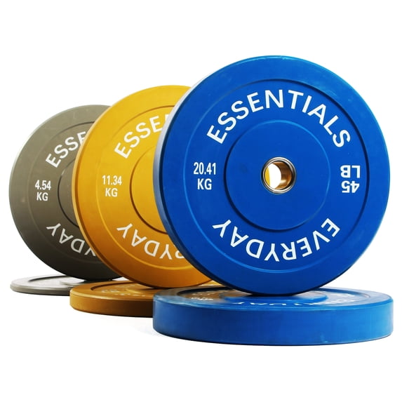 BalanceFrom Olympic Bumper Plate Weight Plate with Steel Hub, Color ...