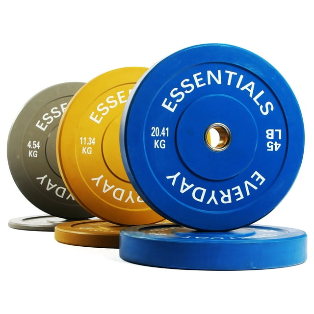 BalanceFrom Olympic Bumper Plate Weight Plate with Steel Hub, Color ...