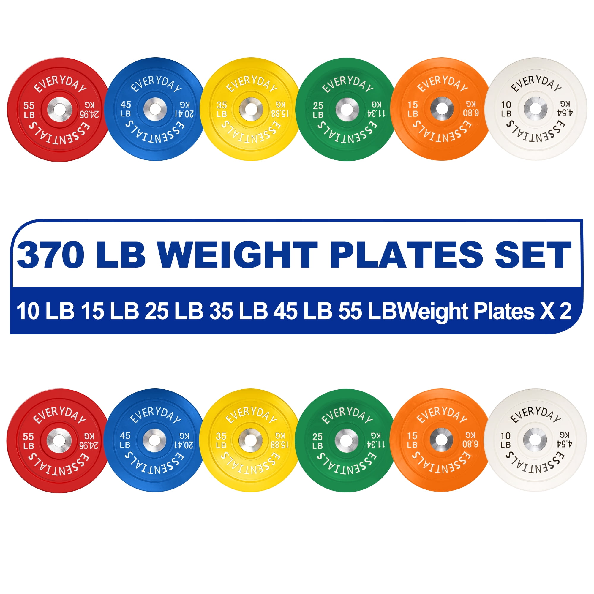 BalanceFrom Olympic Bumper Plate Weight Plate with Steel Hub, Color ...