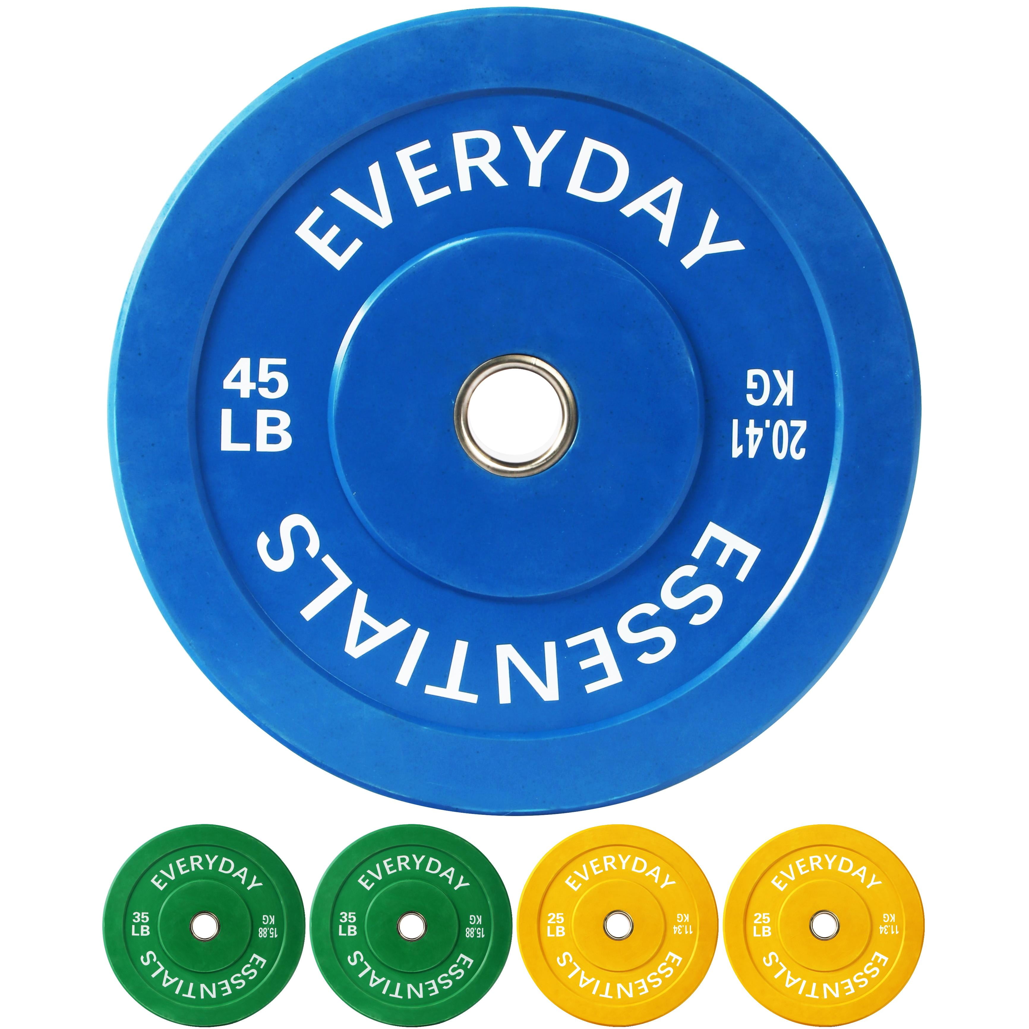 BalanceFrom Olympic Bumper Plate Weight Plate with Steel Hub, Colored ...