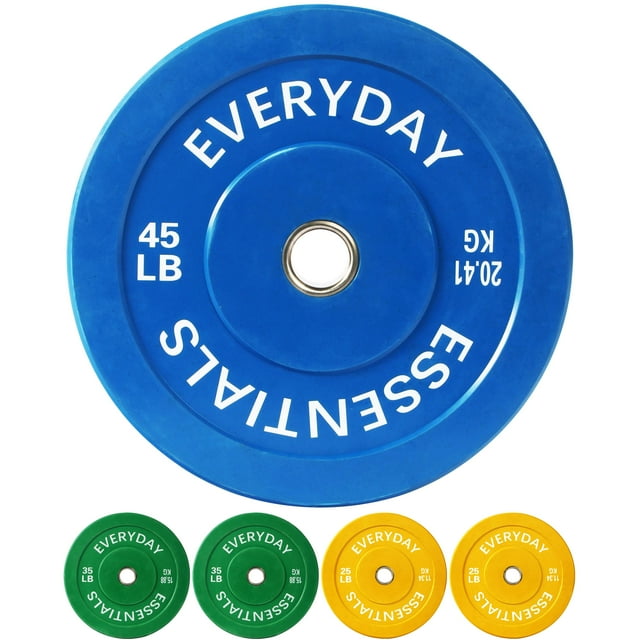 BalanceFrom Olympic Bumper Plate Weight Plate with Steel Hub, Colored ...
