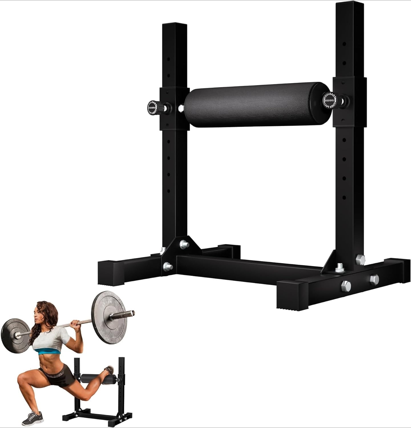 BalanceFrom One Leg Split Squat Stand, Stable Single Leg Squat Roller ...