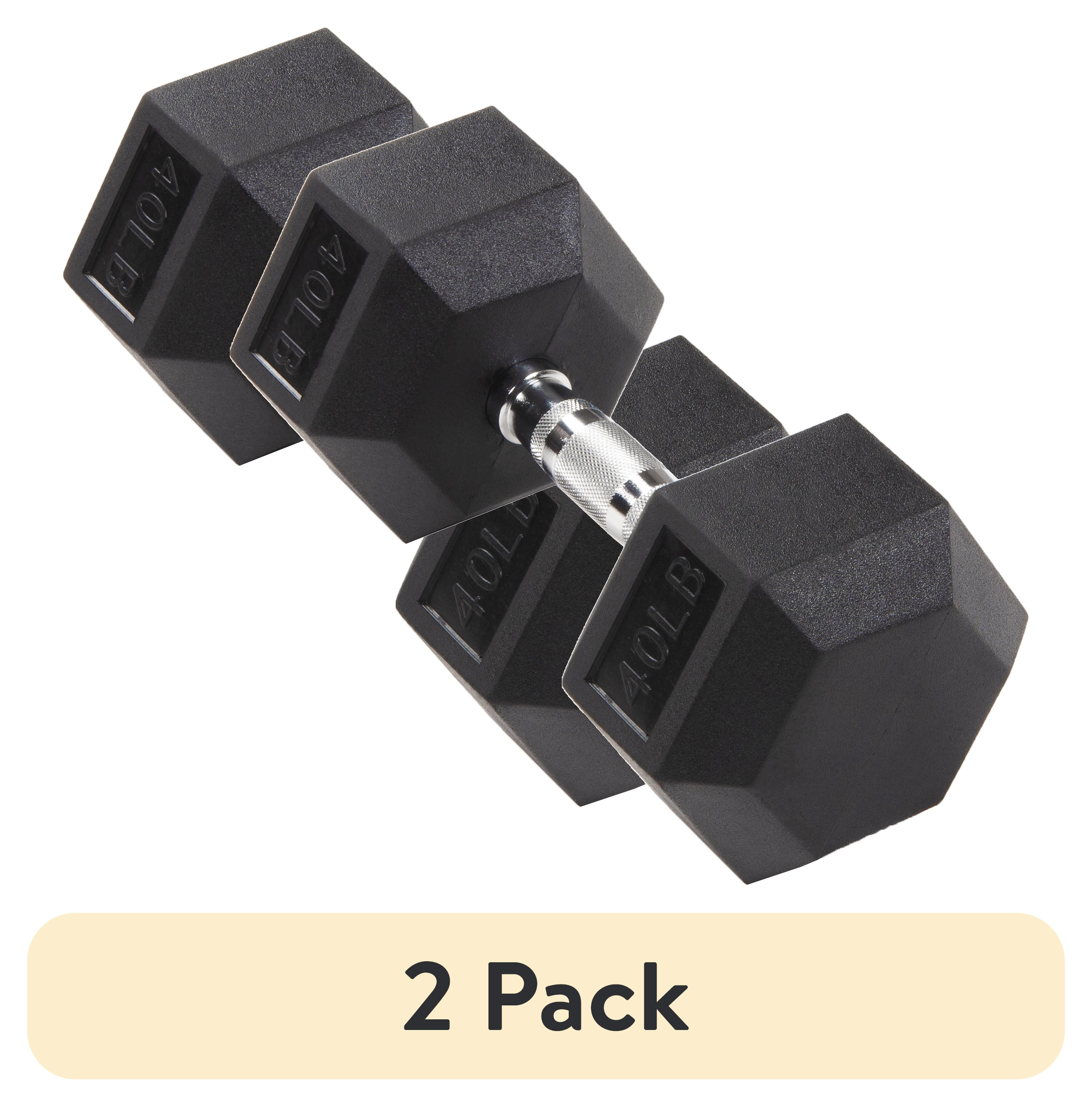 BalanceFrom Guzom 2 Pack Neoprene Coated Dumbbells, Blue, 40 lb ...