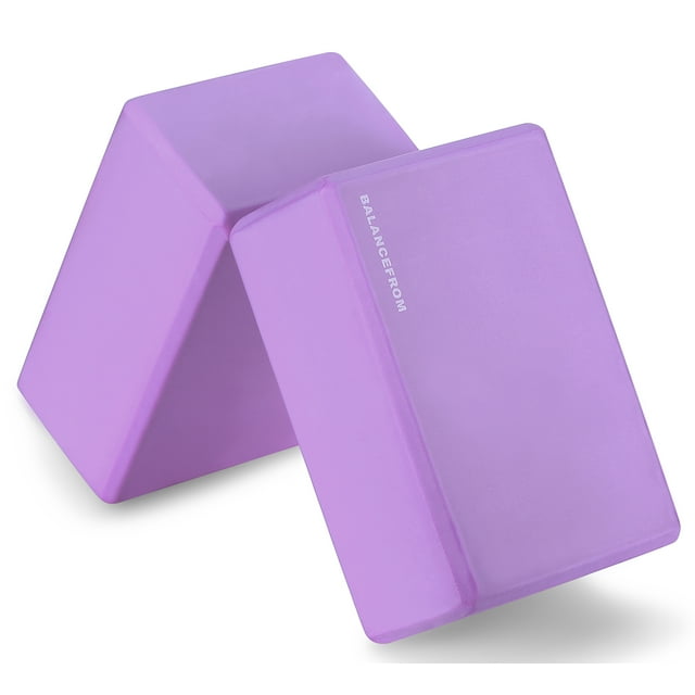 "BalanceFrom High Density Foam Exercise Yoga Blocks Set of 2, Gym ...