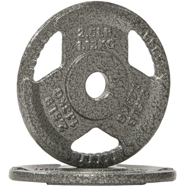 BalanceFrom Tri-Grip Cast Iron Plate Weight Plate for Strength Training ...