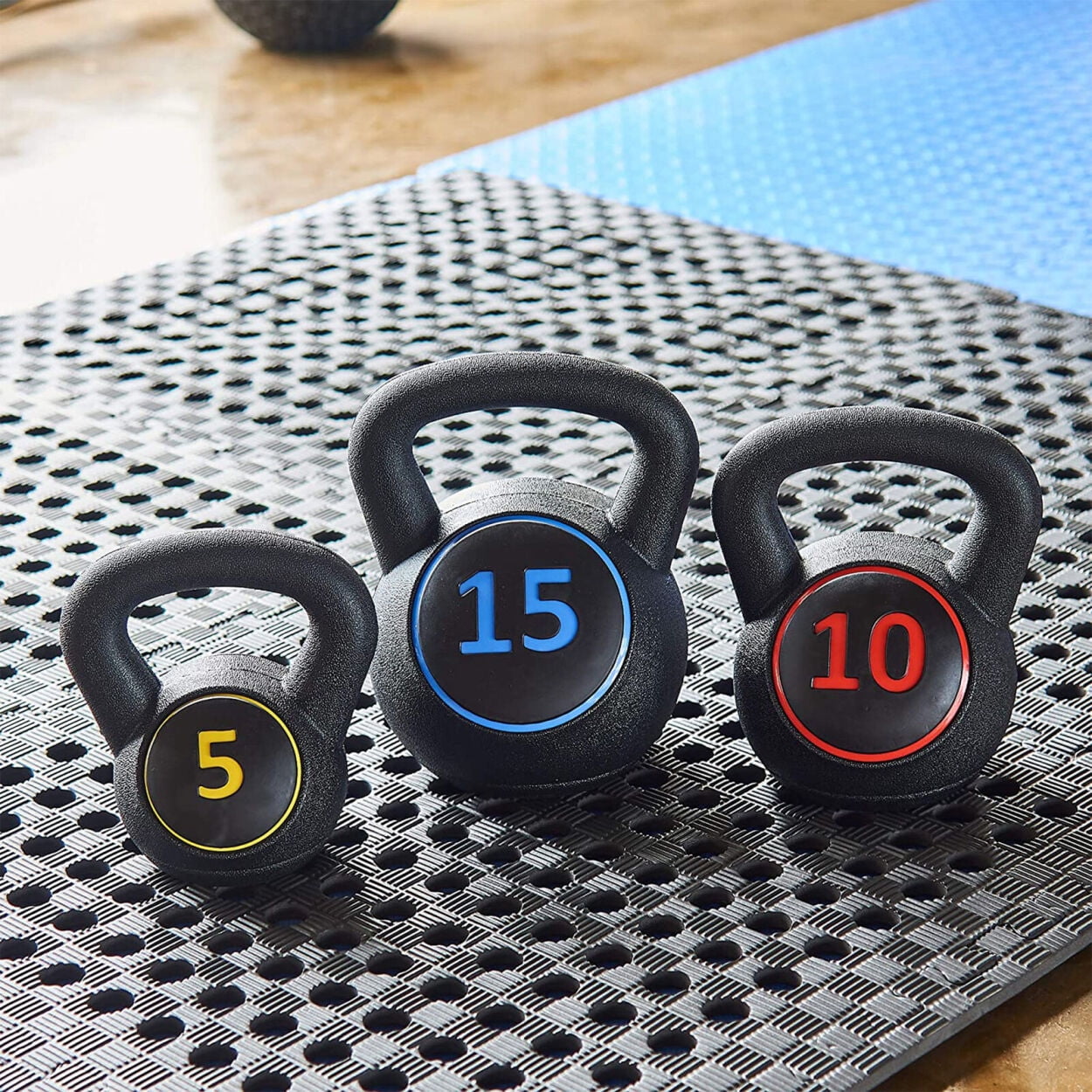 BalanceFrom Wide Grip Kettlebell Fitness Exercise Weights, 5, 10, and ...