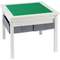UTEX 2-in-1 Kids Wooden Activity Construction Play Table with Storage ...