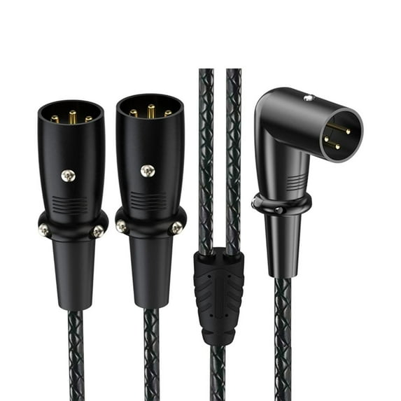 Balanced 3Pin Splitter Cable 1 Male to 2 Male Microphone Cable Splitter ...