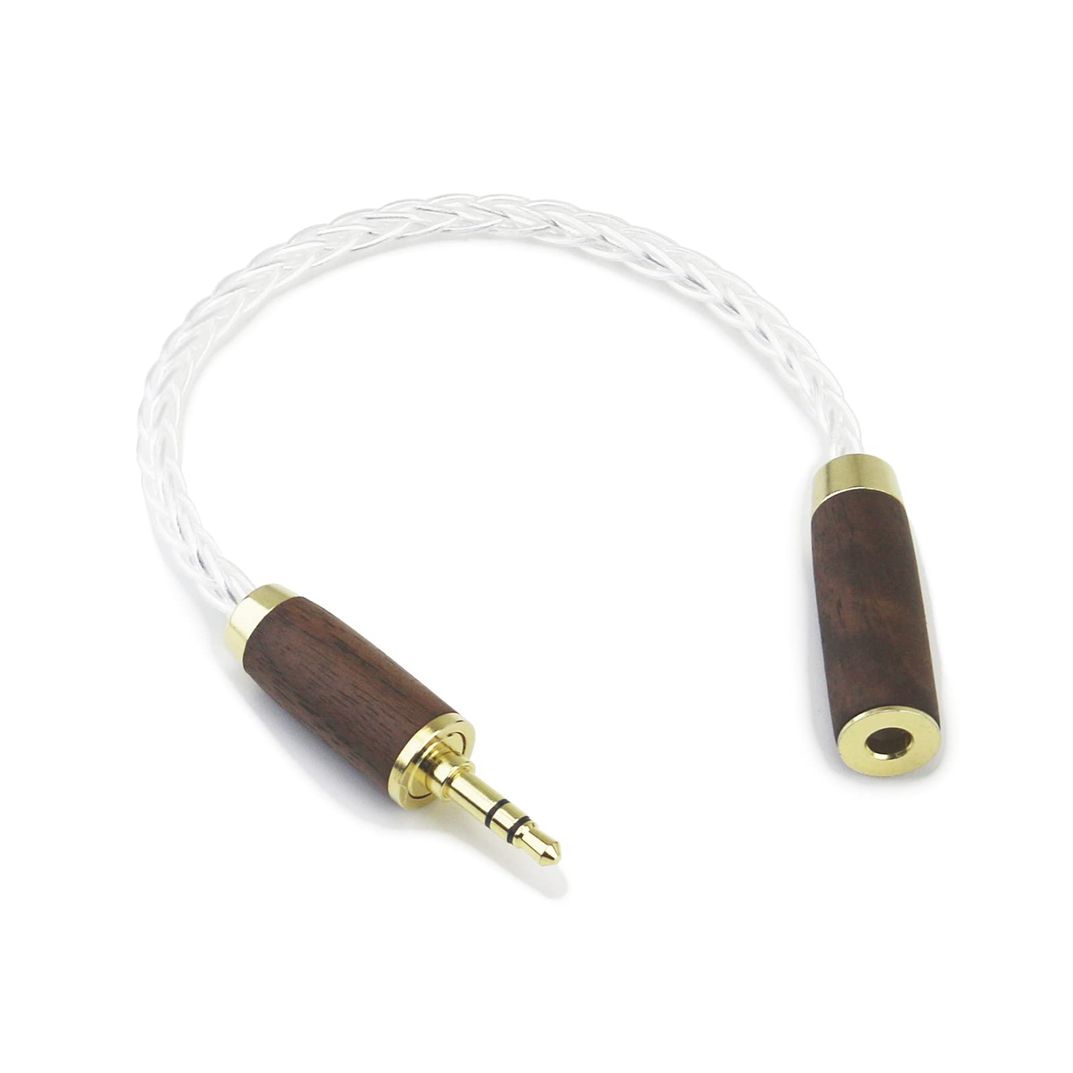 Balanced Audio Adapter Cable with Walnut Wood Shell and Silver Plated ...