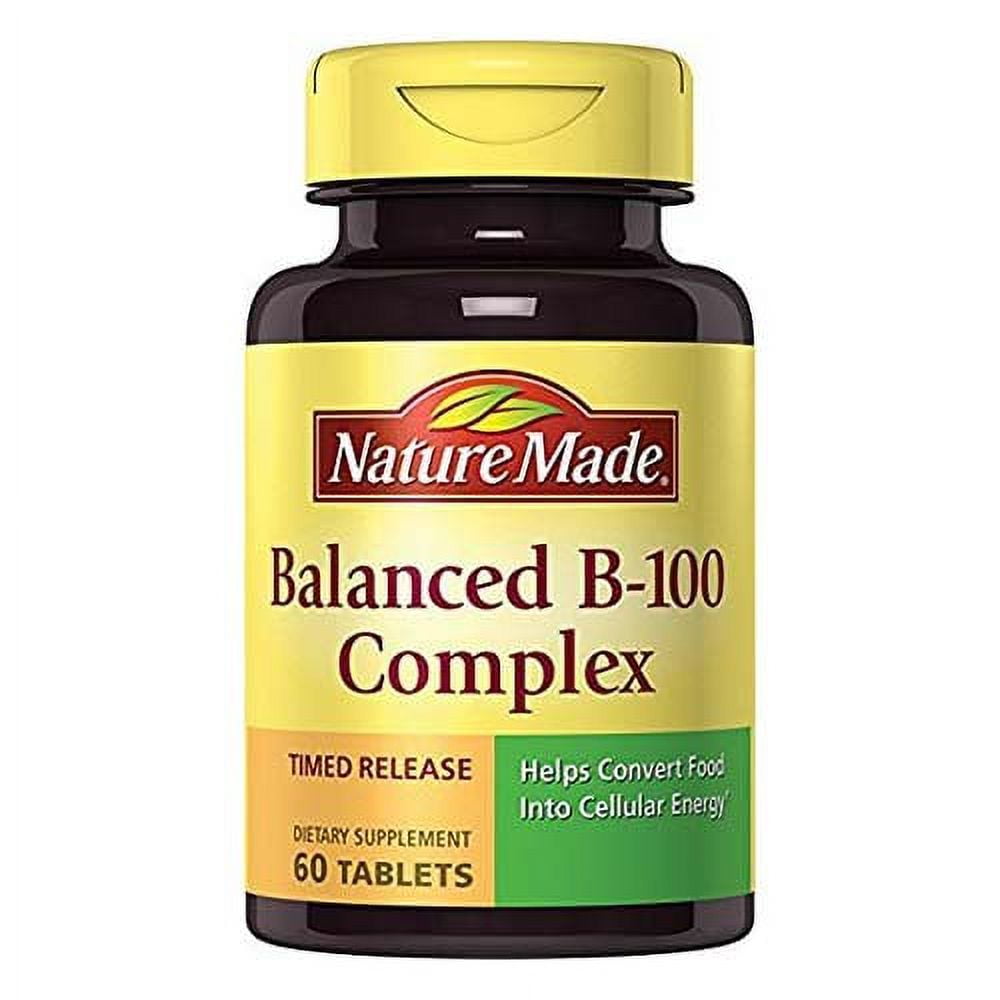 Balanced B-100 B Complex Supplement Tablets - 60 Tablets, 3 Pack ...