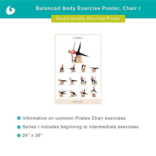 Balanced Body Chair I Poster, Educational Guide Pictures for Pilates ...