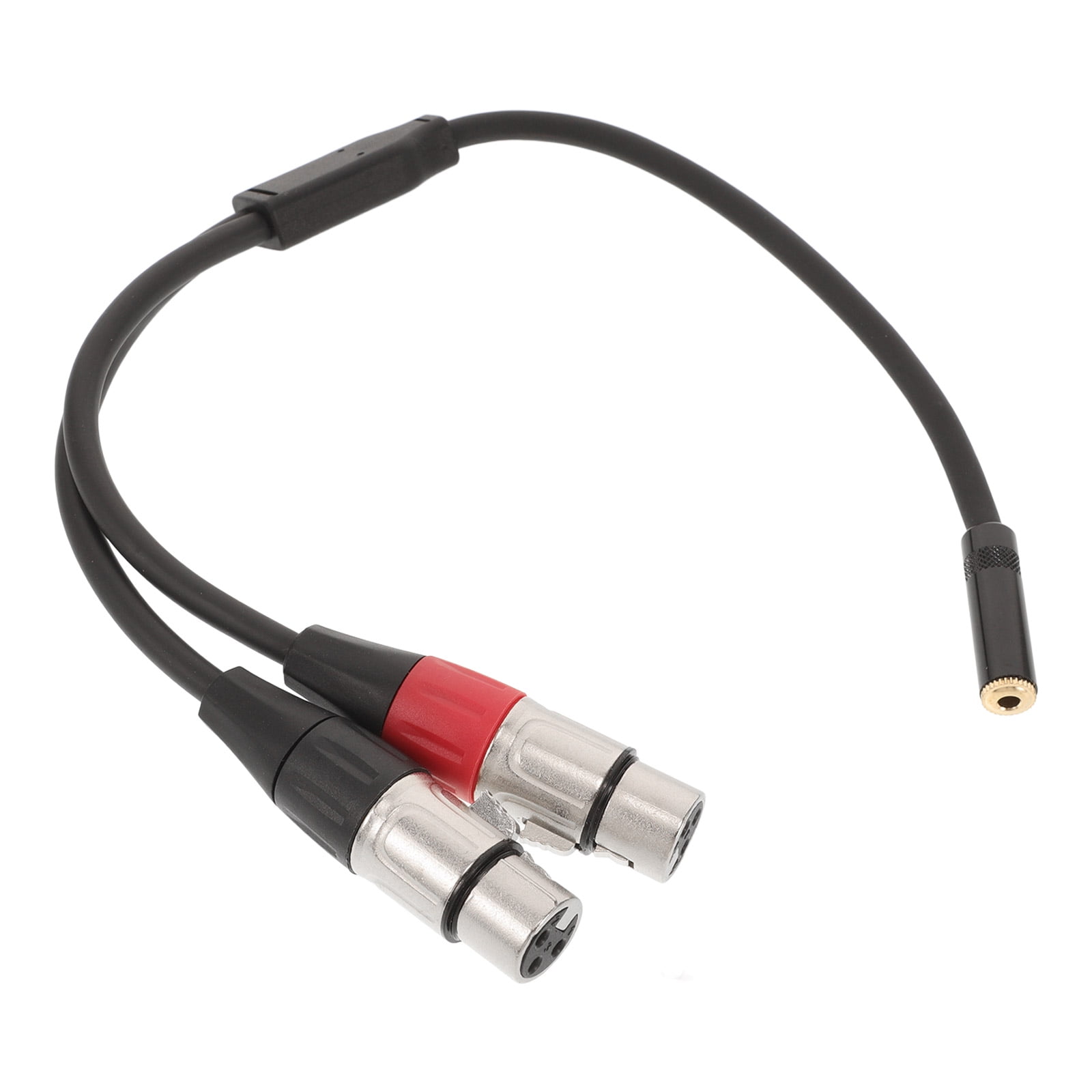 Balanced Dual XLR Male to 3.5mm Female Stereo Cable Black 3.5mm to 3 ...