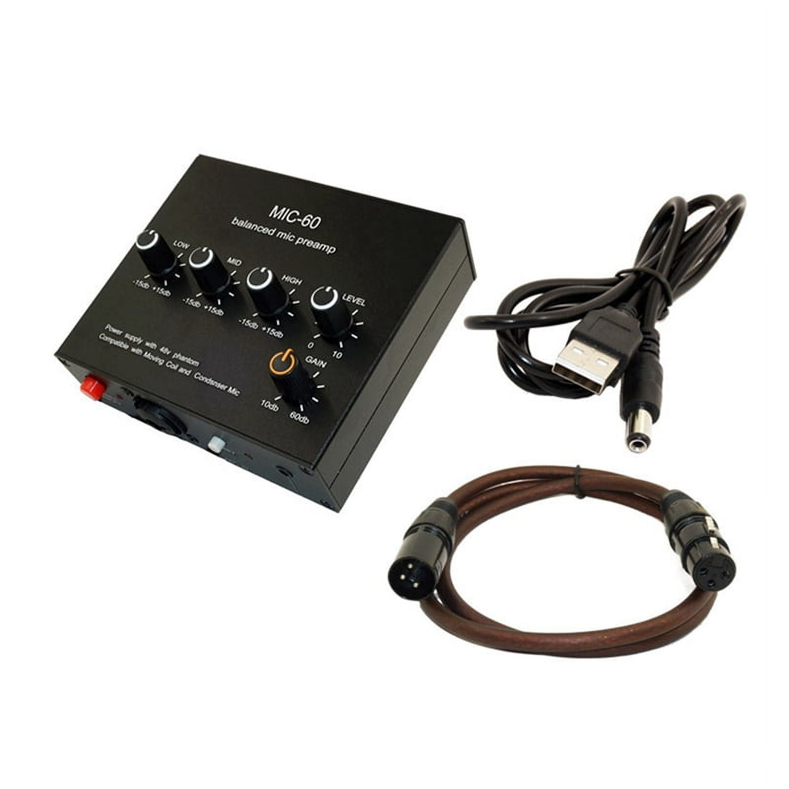 Balanced Dynamic Microphone Amplifier Music Audio Amplifier MIC-60 with ...