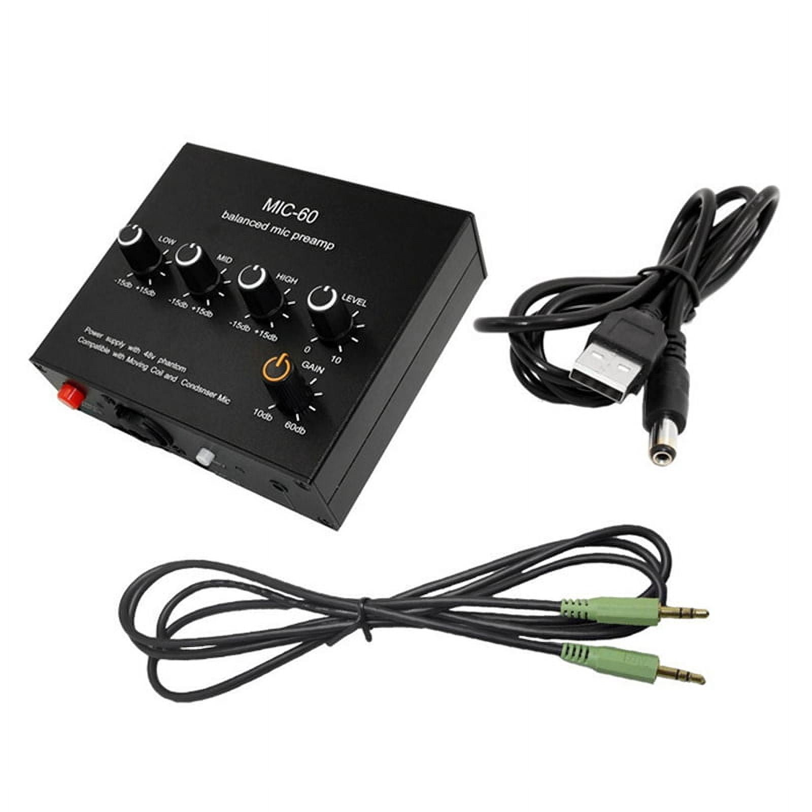 Balanced Dynamic Microphone Amplifier Music Audio Amplifier MIC-60 with ...
