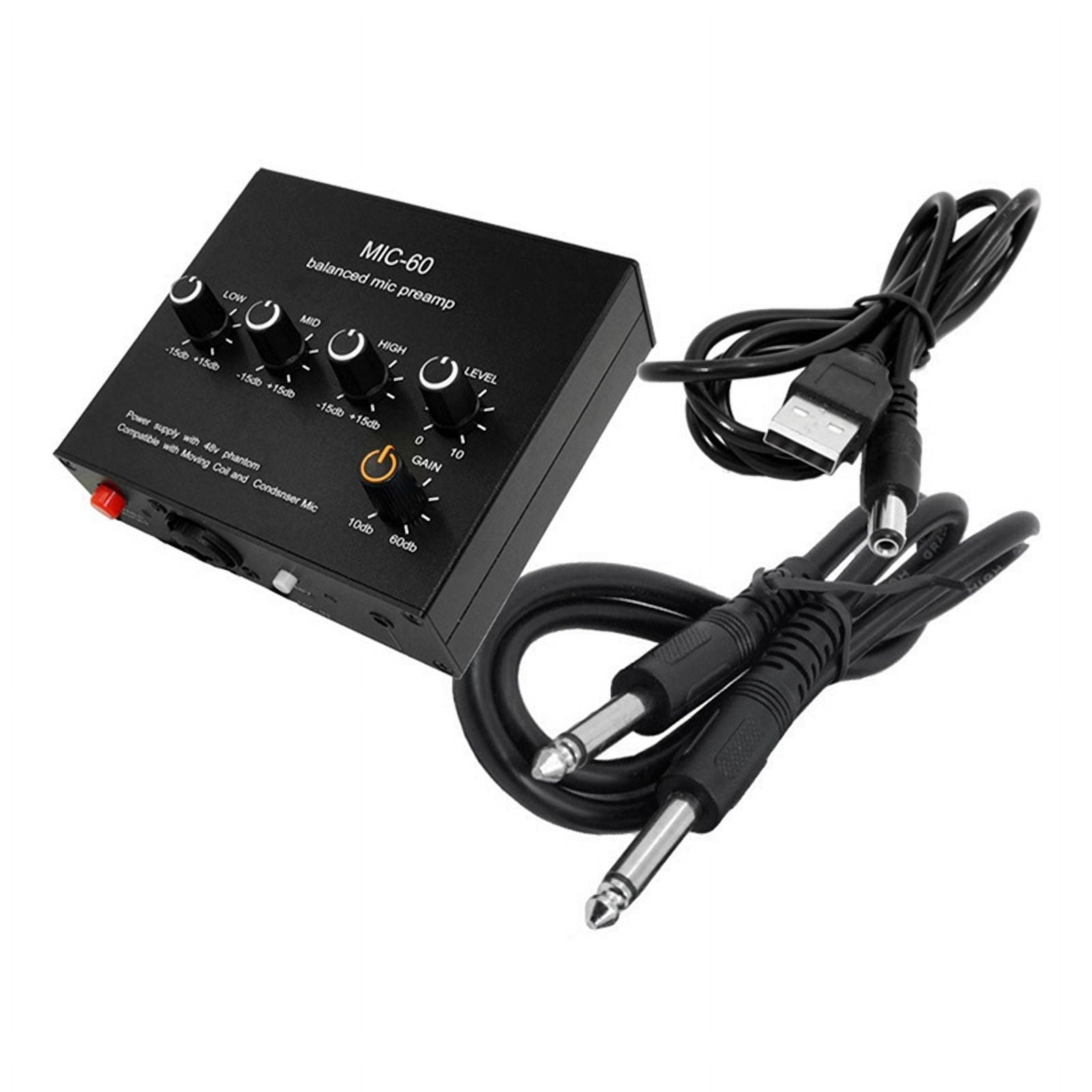 Balanced Dynamic Microphone Amplifier Music Audio Amplifier MIC-60 with ...