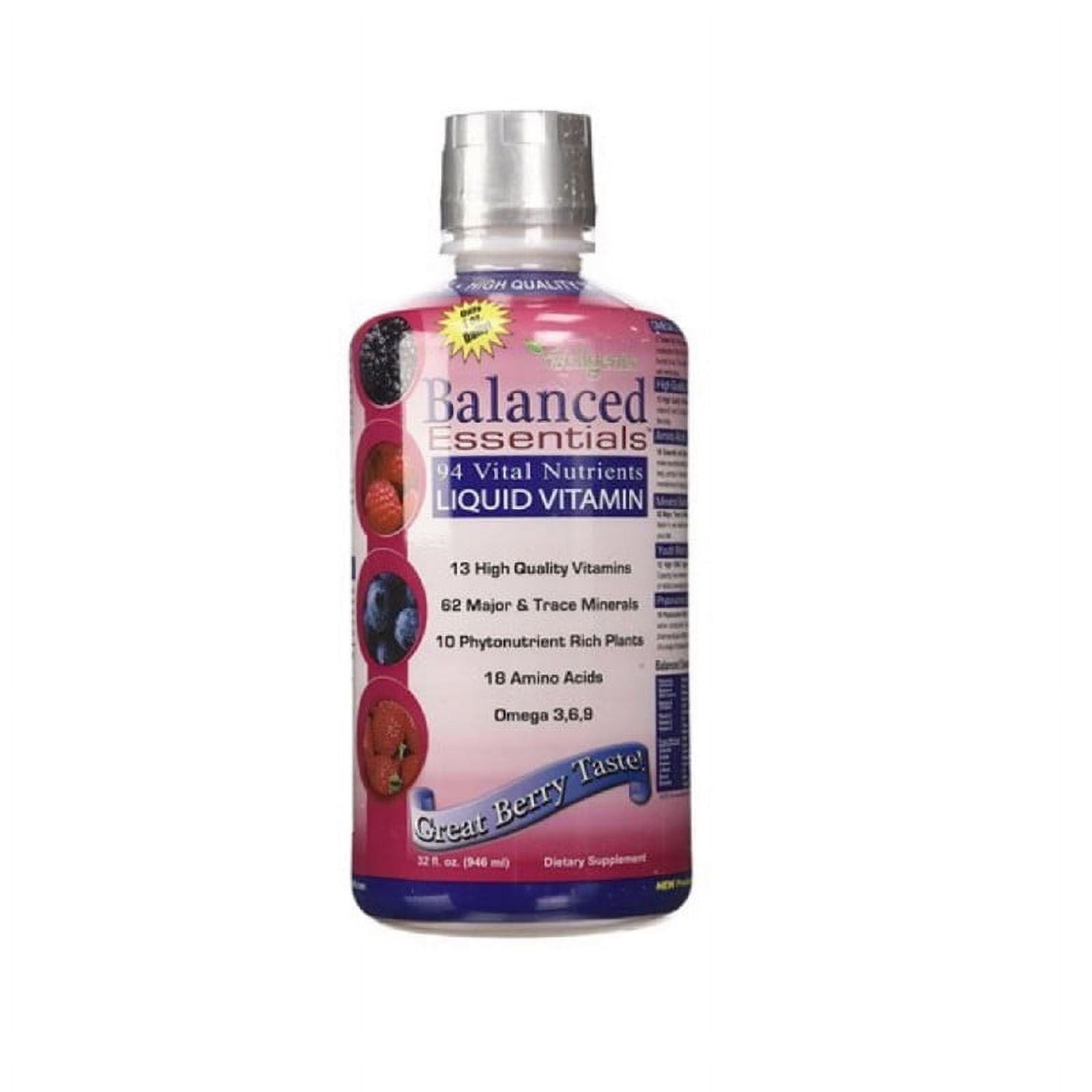 Balanced Essentials Liquid Vitamin Supplement, 94 Vital Nutrients ...
