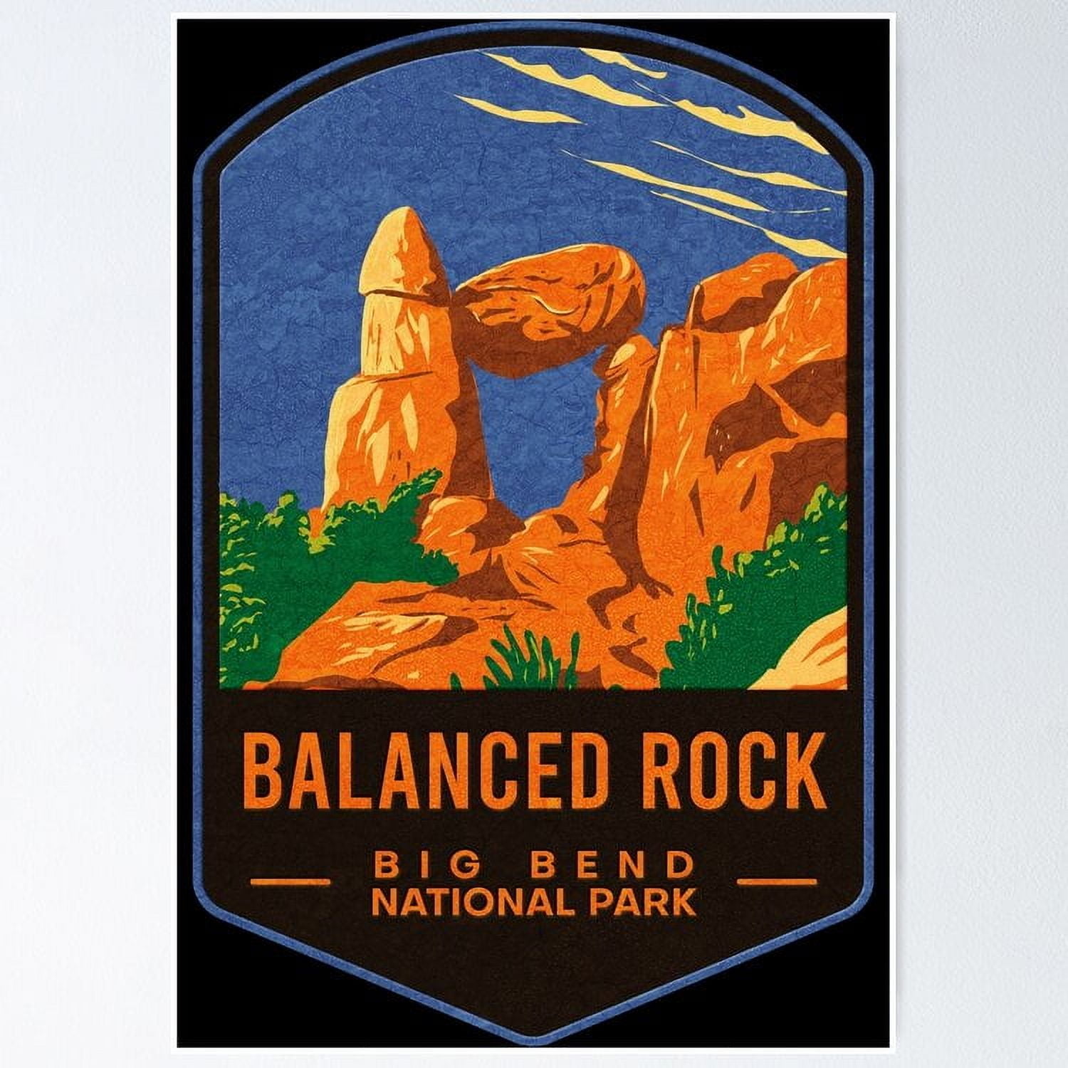 Balanced Rock Big Bend National Park Poster, 12x18 UNFRAMED - Walmart.com