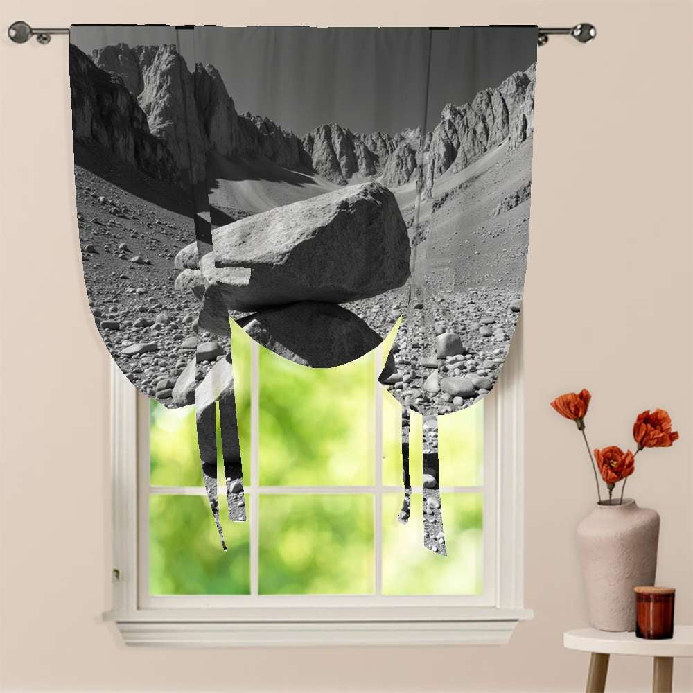 Balanced Rocks Mountain Landscape Window Curtain for Living Room Roman ...
