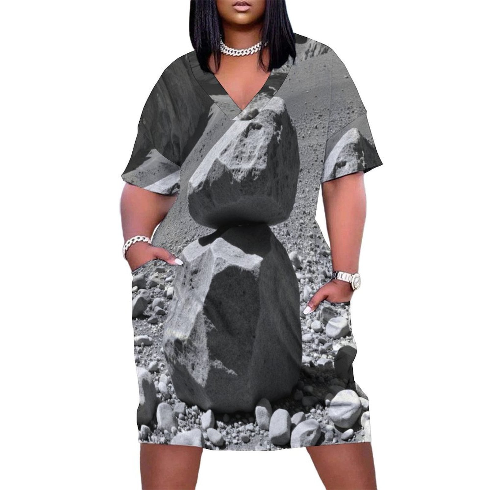 Balanced Rocks in Landscape Loose Pocket Dress Dresses Summer Summer ...