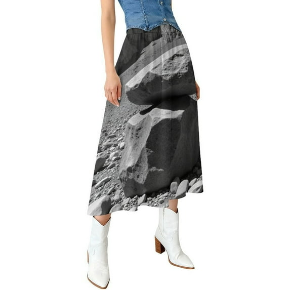 Balanced Rocks in Landscape Women High Waist Midi Skirt Elegant Midi ...