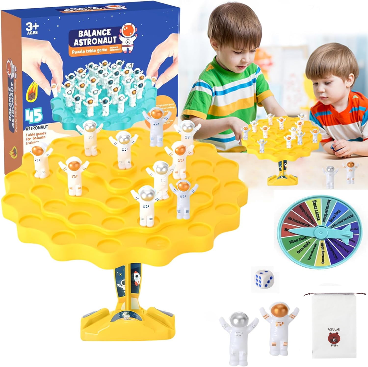 Balanced Tree Astronaut, Balanced Tree Frog Balance Board Game for Kids ...