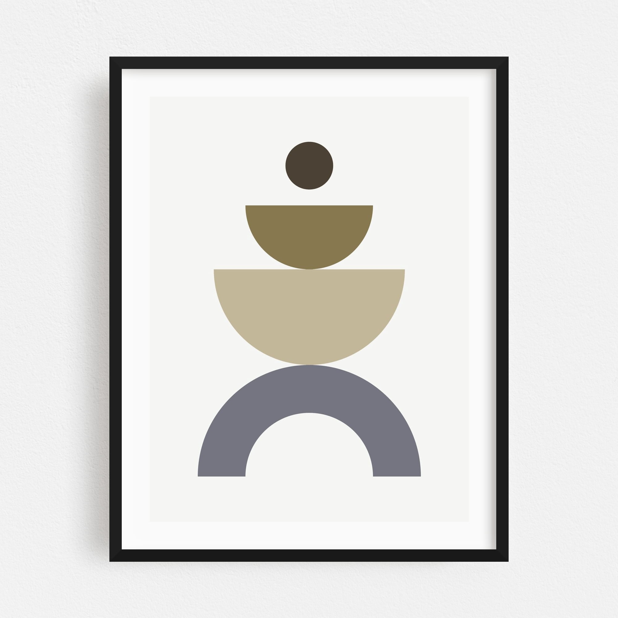 Balanced geometric shapes - Illustration Geometric Minimalist Abstract ...