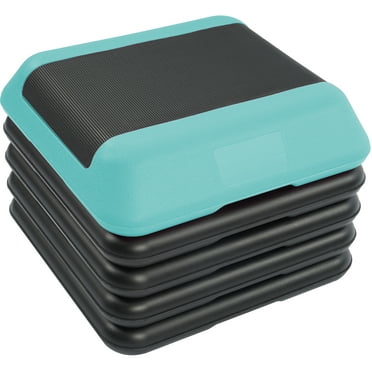 30'' Exercise Aerobic Step Platform, Adjustable Fitness Stepper with 4 ...