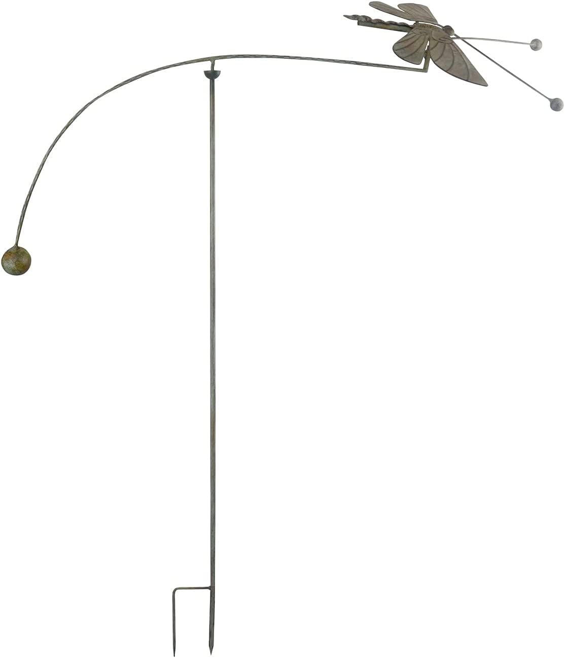 Balancing Metal Garden Rocker Wind Sculpture, 44-Inch, Dragonfly ...