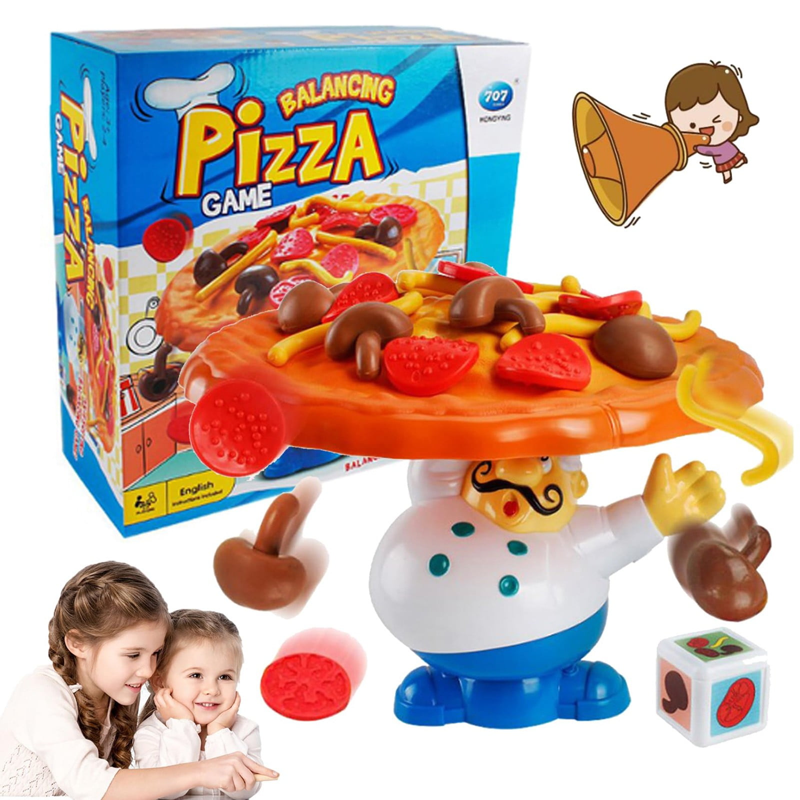 Balancing Pizza Game 2025 Funny Topple Pizza Game Tabletop Balancing ...