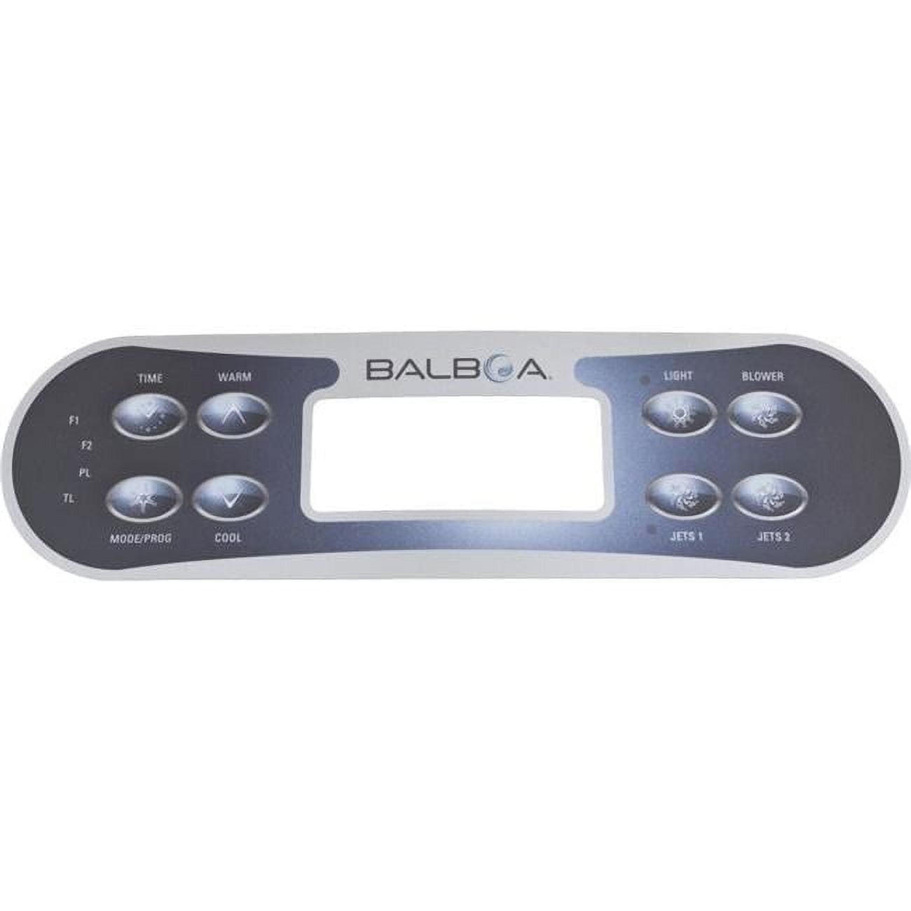 Balboa 11281 8-Button Spa Side Overlay - Temperature Up & Down, Light, Jets 1, Jets 2, Blower ...