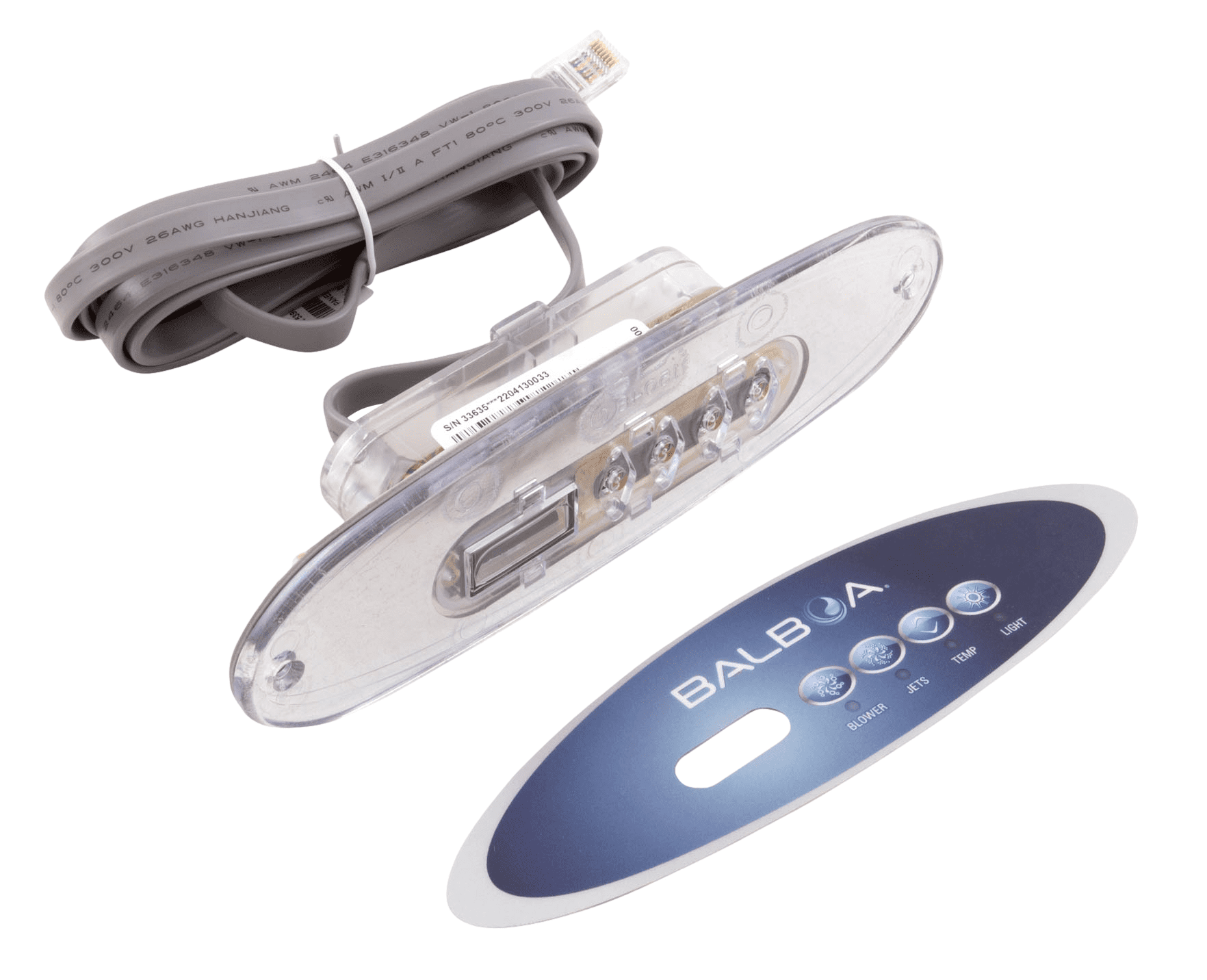 Balboa 53566KIT MVP260/VL260 Topside w/ 4 Buttons- Blower/Jets/Temp/Light - Walmart.com