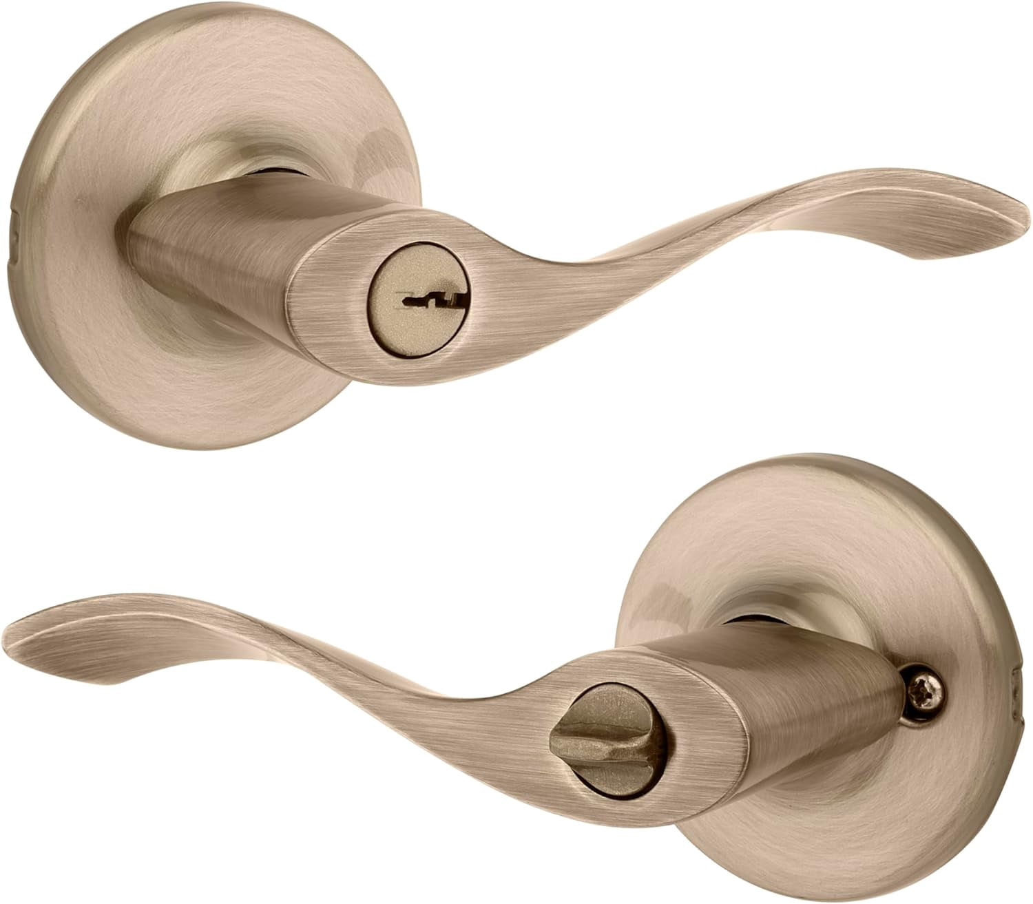 Balboa Entry Door Handle with Lock and Key, Secure Keyed Reversible ...