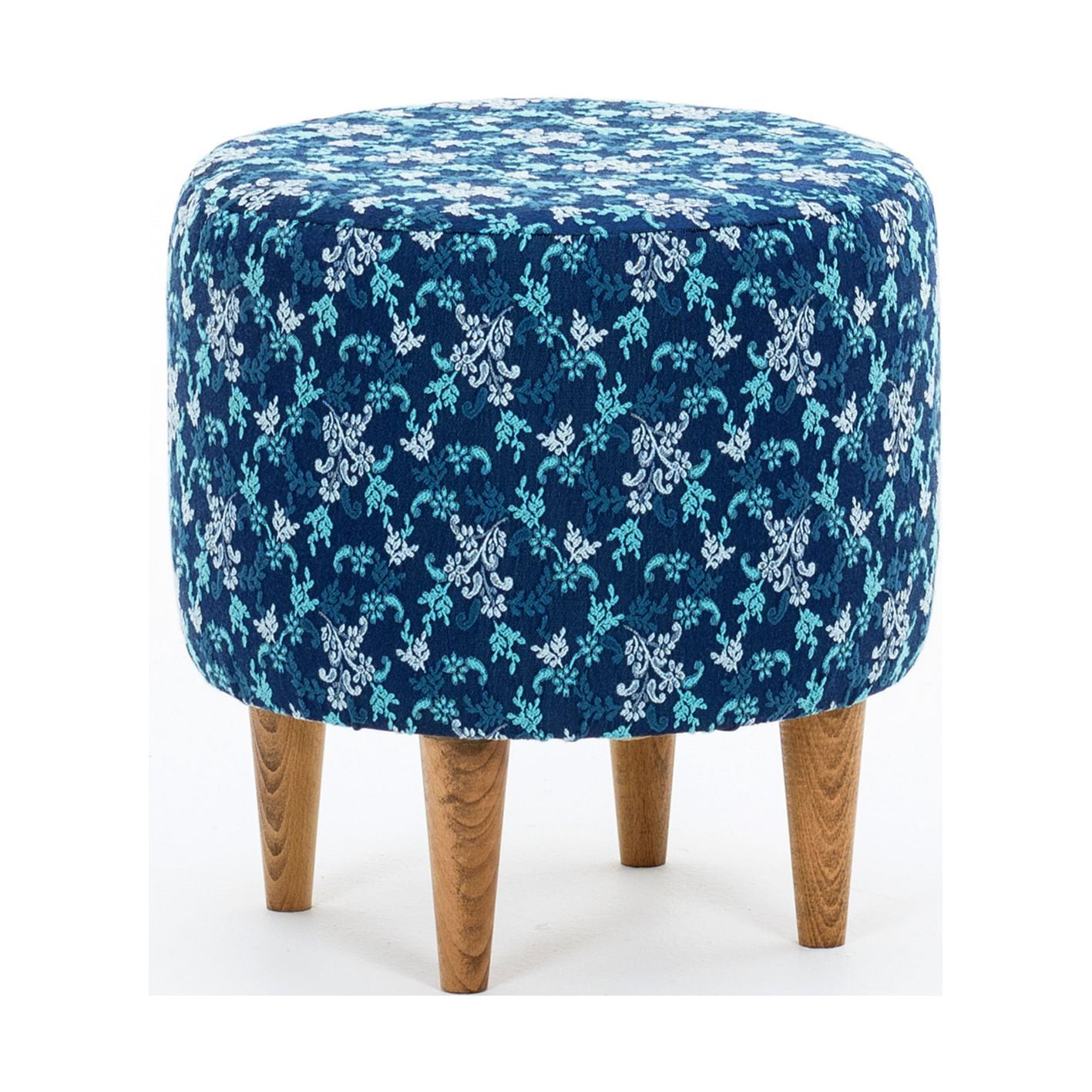 Balcab Home - Bari - Blue, Turquoise, White Tuffet - Walmart.com
