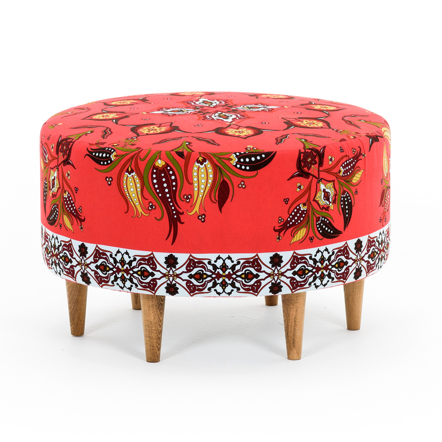 Balcab Home - Como - Red, Green, Yellow, White, Brown Tuffet - Walmart.com