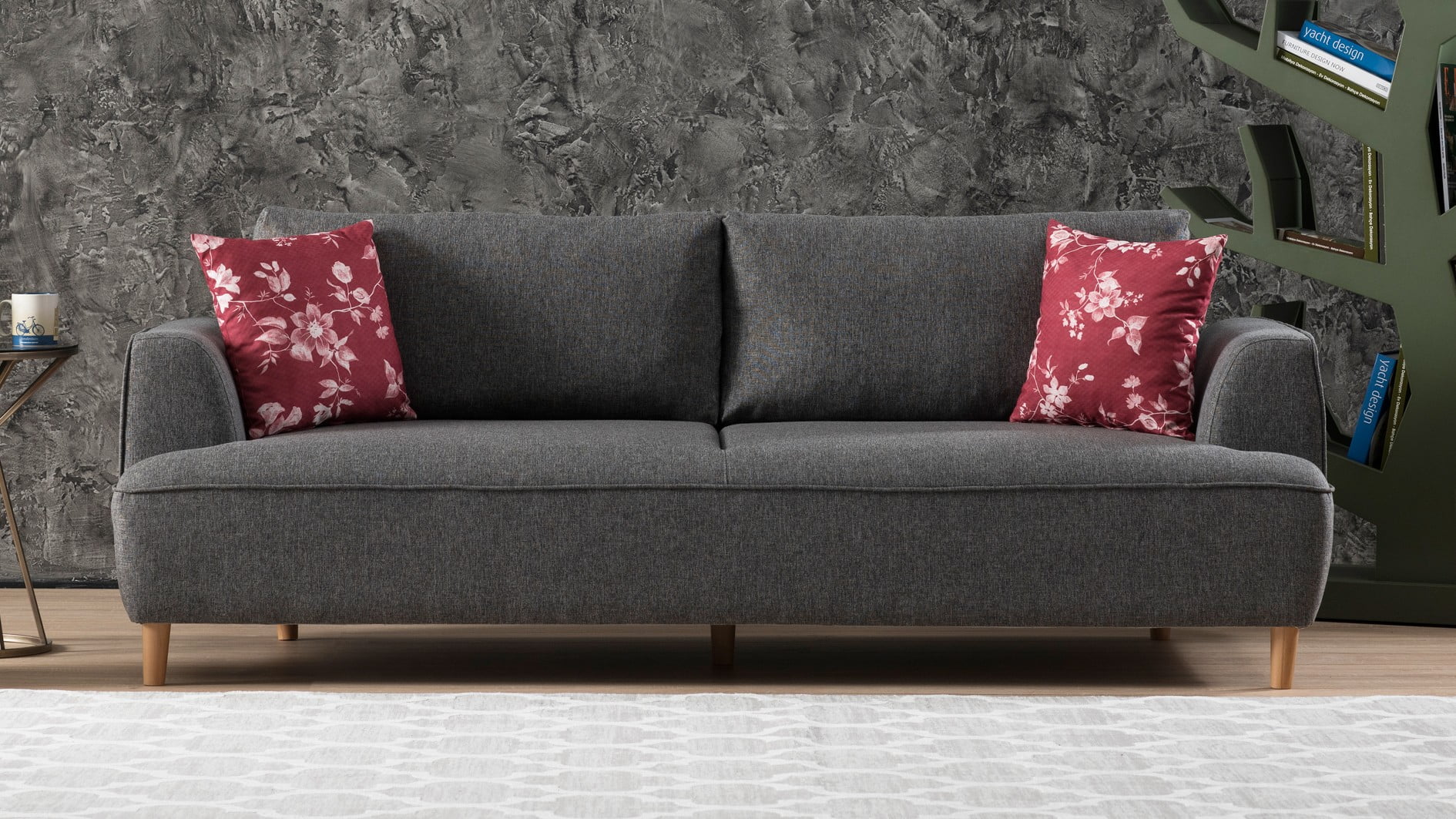 Balcab Home - Dark Grey - Felix Extra Soft Sofa - 3-Seat Sofa - Walmart.com