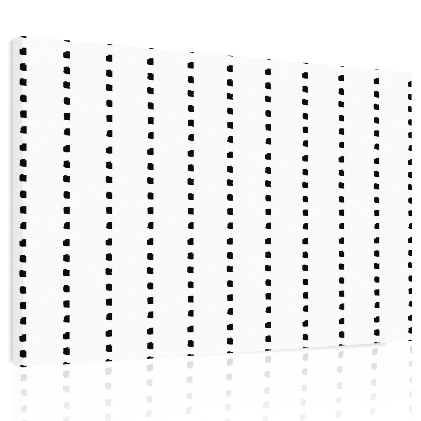 Balck White Faded Stripes Canvas Print Wall Art, Modern Abstract Art ...