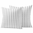 Balck White Faded Stripes Outdoor Pillow Covers Set of 2 Modern ...