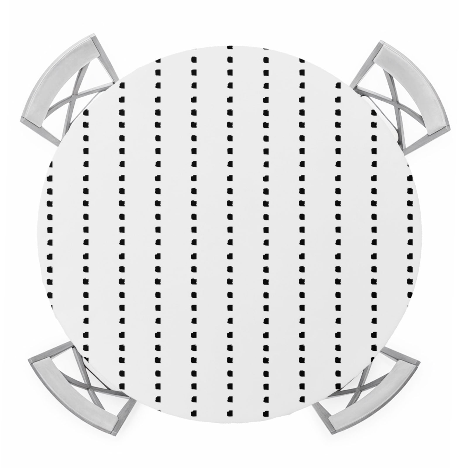 Balck White Faded Stripes Round Table Cover, Modern Abstract Art ...