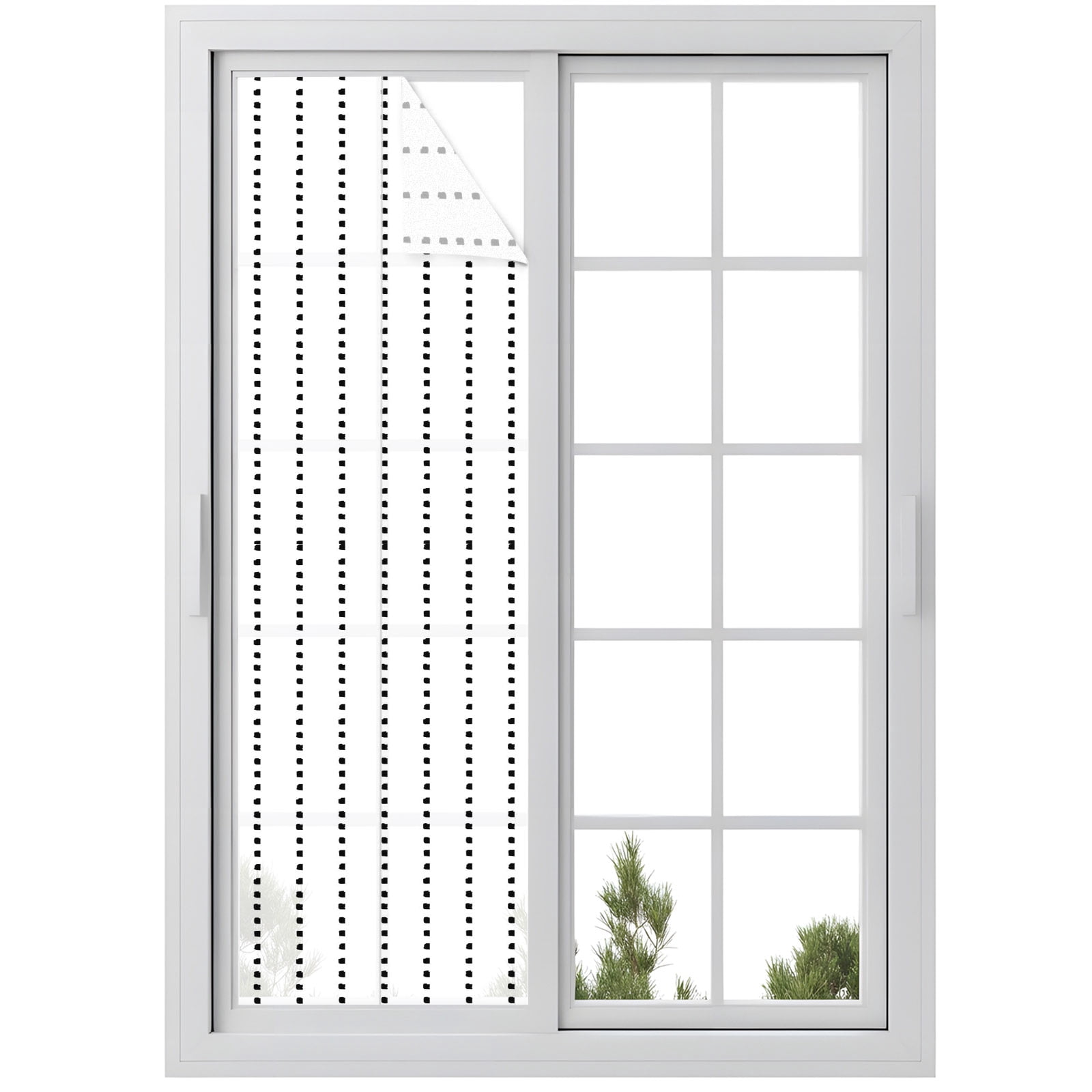 Balck White Faded Stripes Window Privacy Film Modern Abstract Art ...